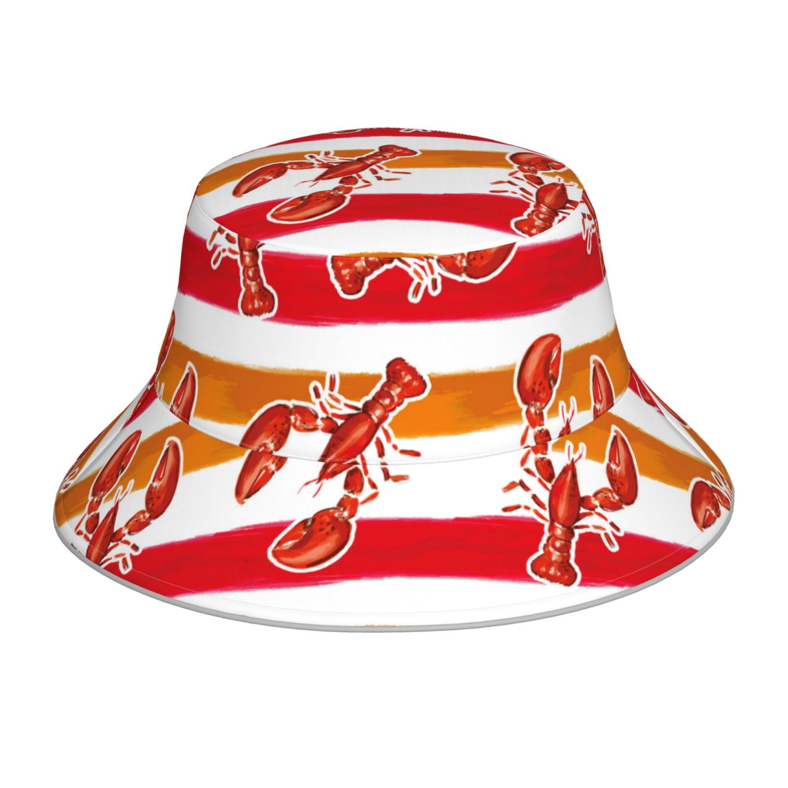 Bucket Hats for Men Woman - Red Lobster Reversible Reflective-Brim ...