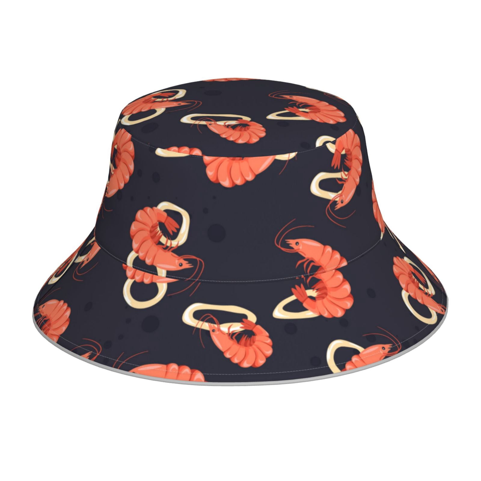 Bucket Hats for Men Woman - Shrimp No.9076 Reversible Reflective-Brim ...