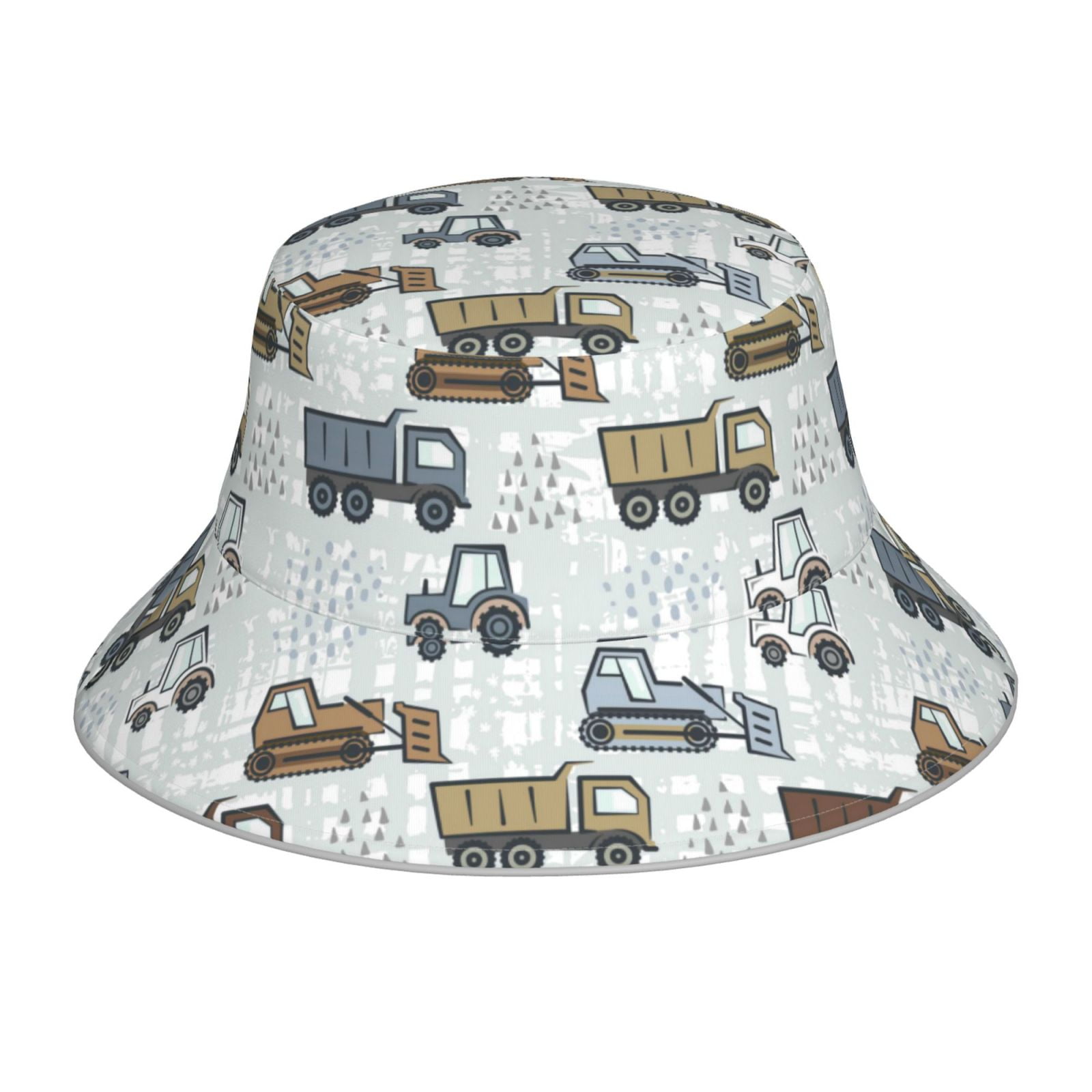 Bucket Hats for Men Woman - Tractor and Dumper Reflective-Brim ...