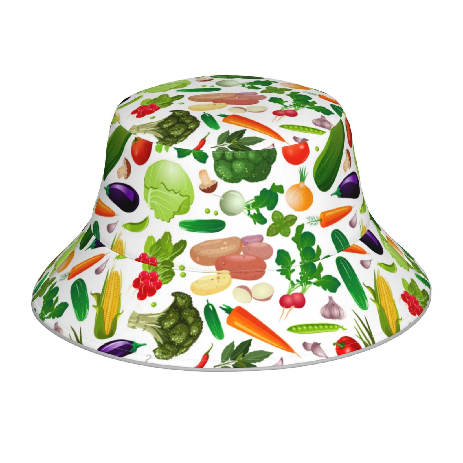 Bucket Hats for Men Woman - Vegetables2 Reversible Reflective-Brim ...