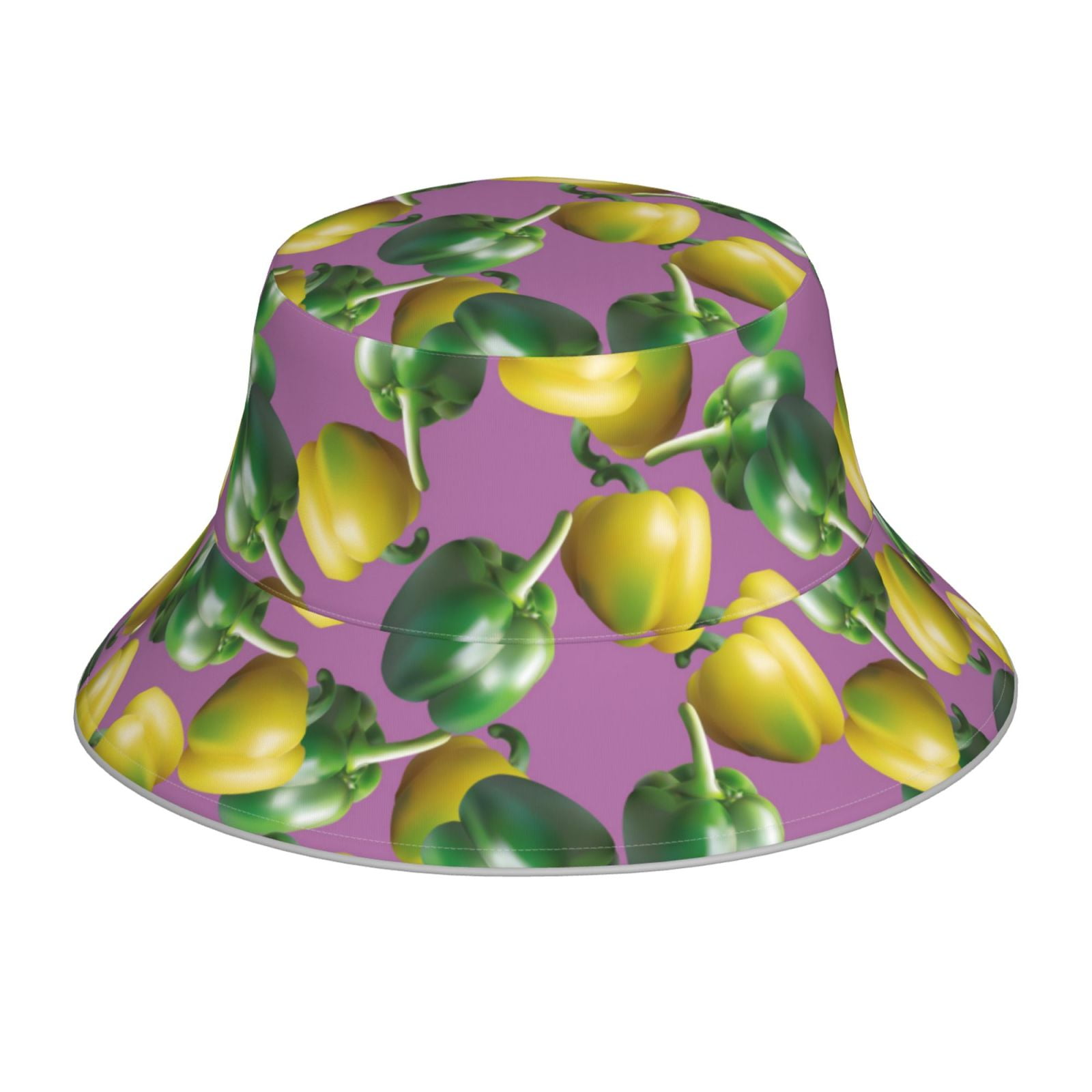 Bucket Hats for Men Woman - bell Pepper yellow green Reversible ...