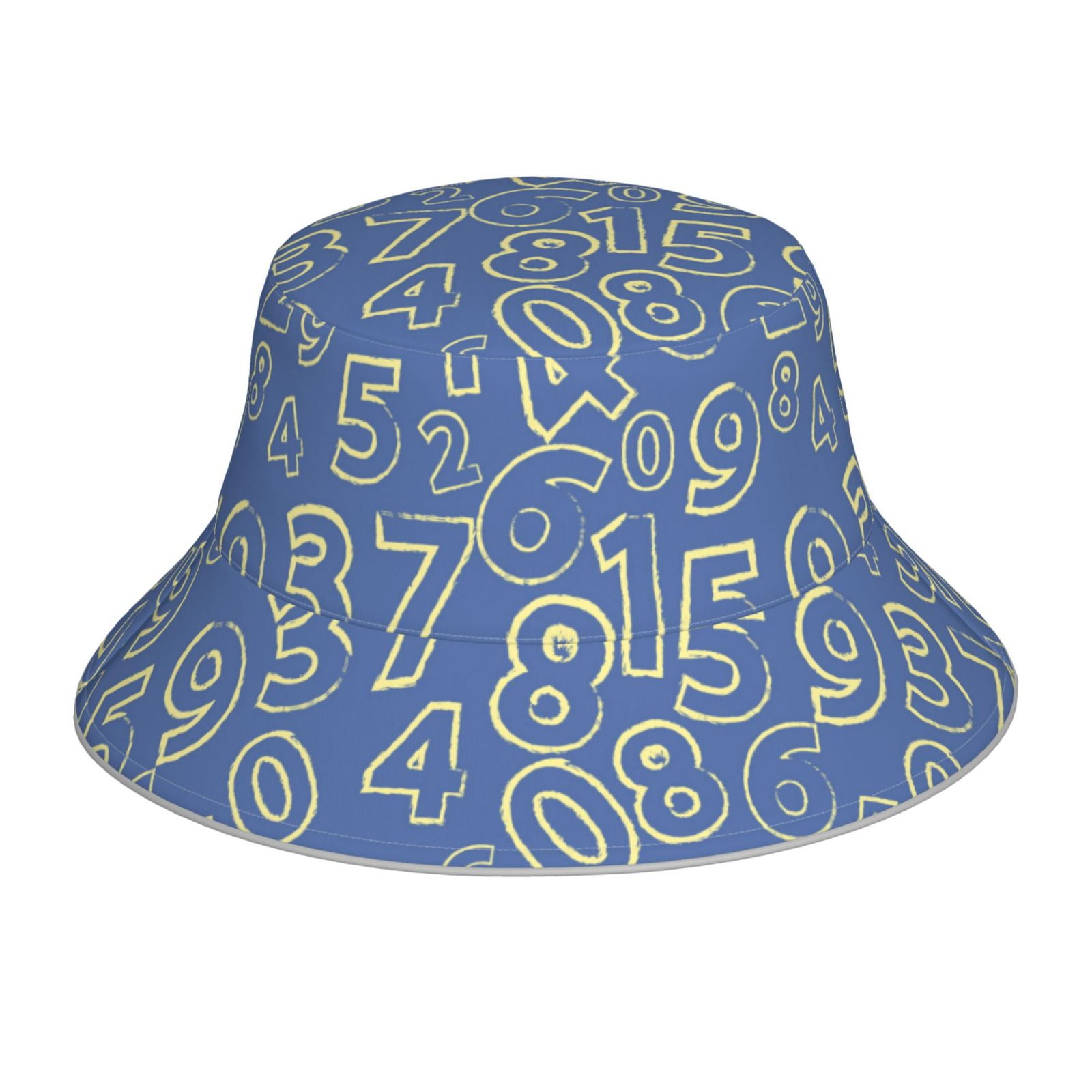 Bucket Hats for Men Woman - blue math number Reflective-Brim Reversible Beach Bucket Hat, Double ...