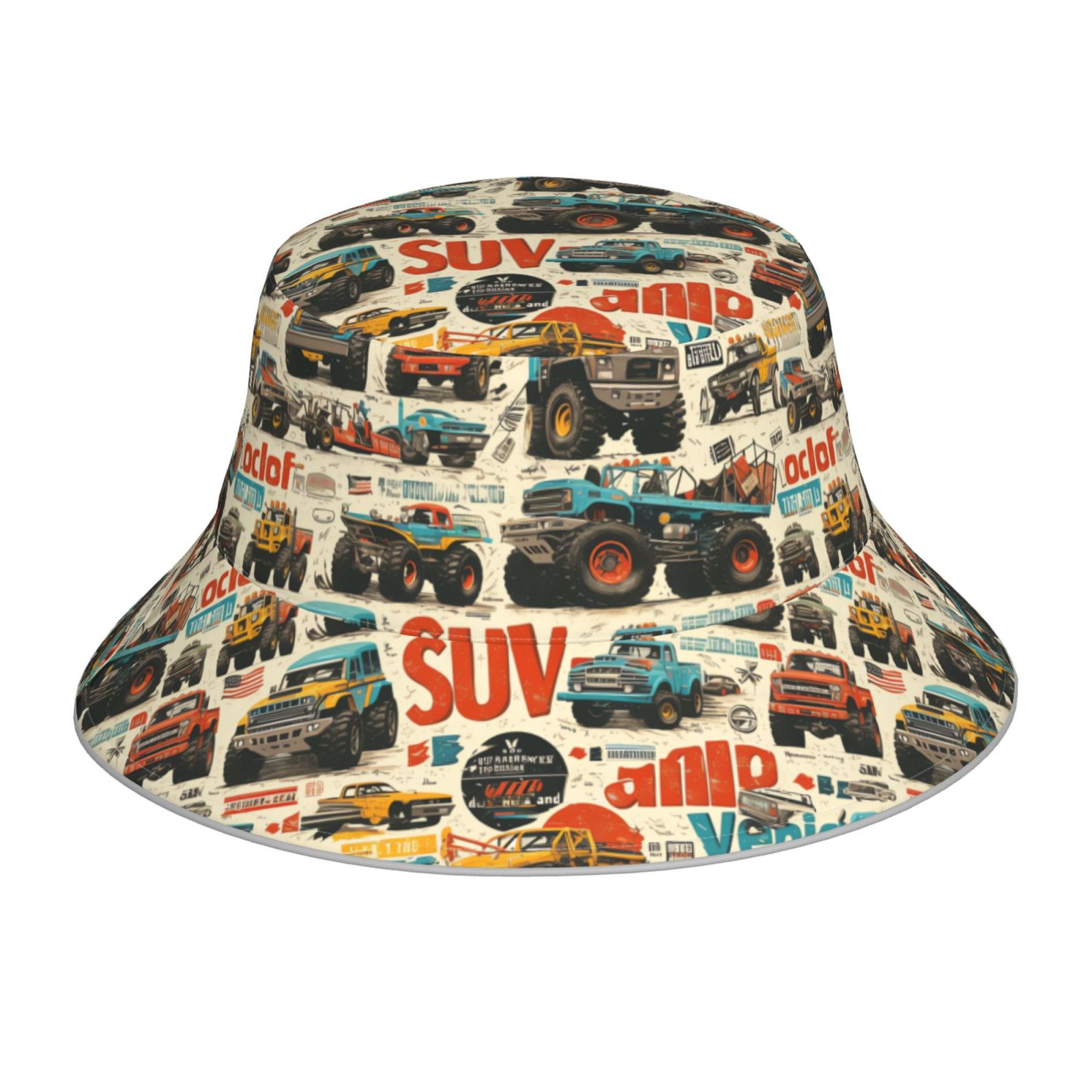 Bucket Hats for Men Woman - colorful SUV car Retro Reversible ...
