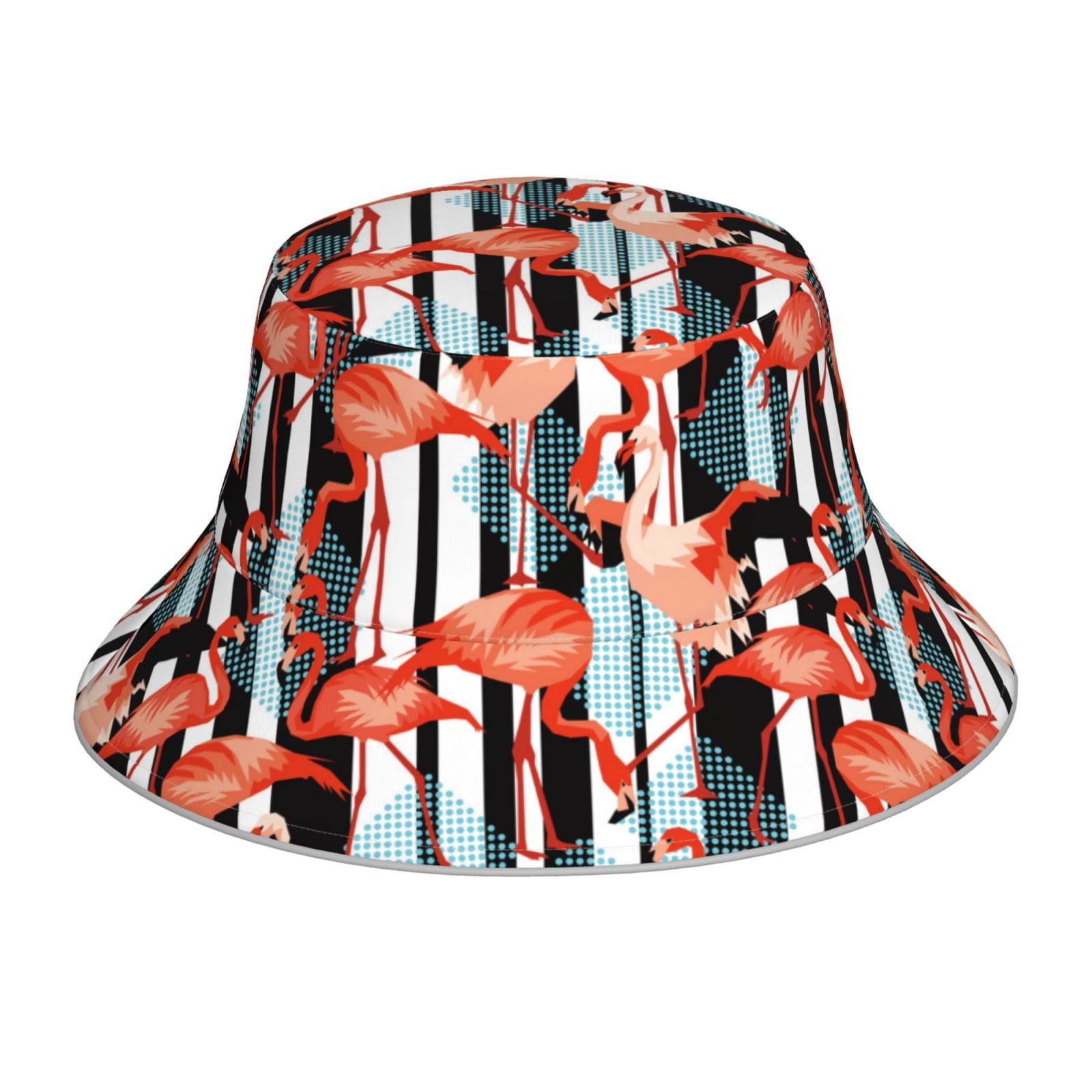 Bucket Hats for Men Woman - cool flamingo Reversible Reflective-Brim ...
