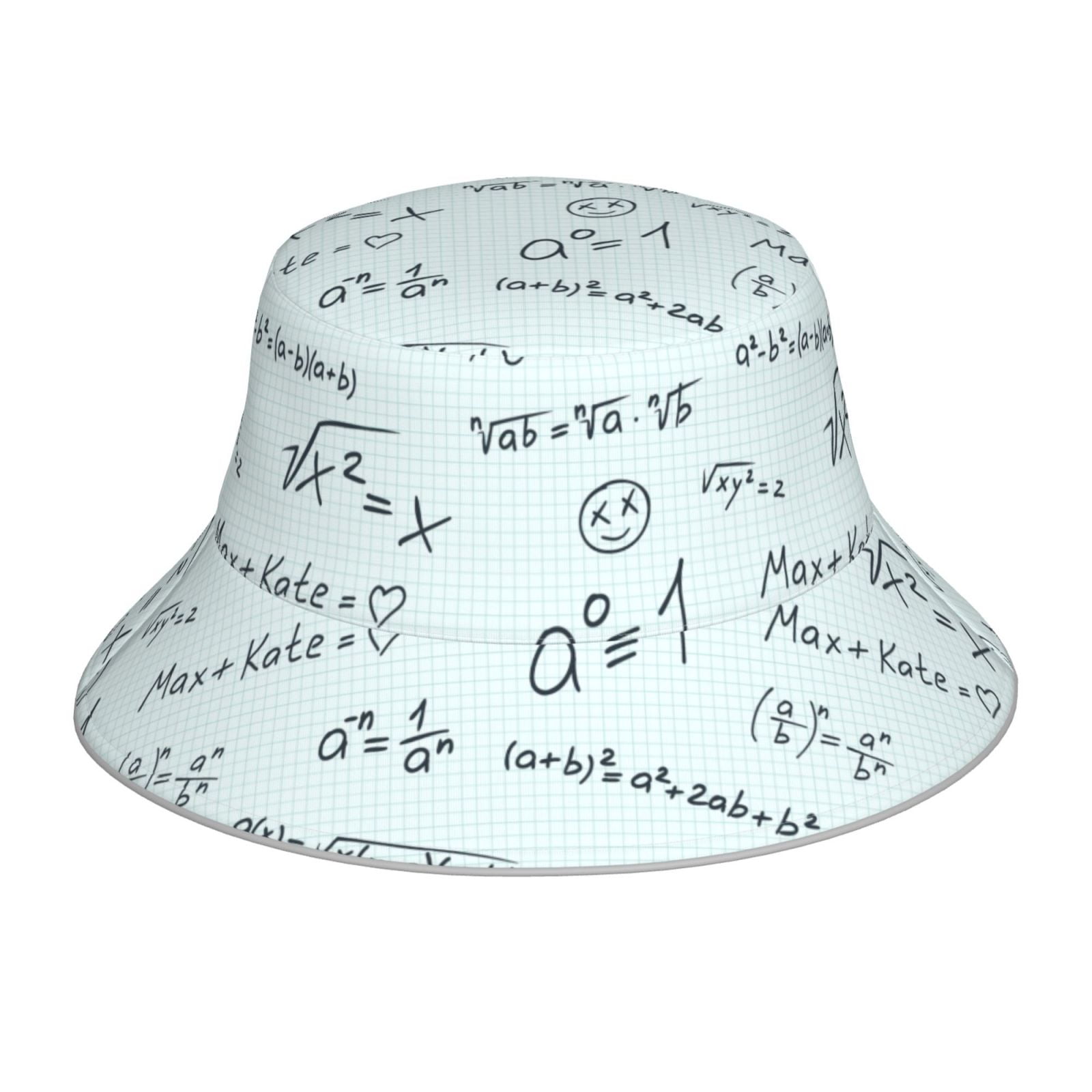 Bucket Hats for Men Woman - equation formula math Print Reversible ...
