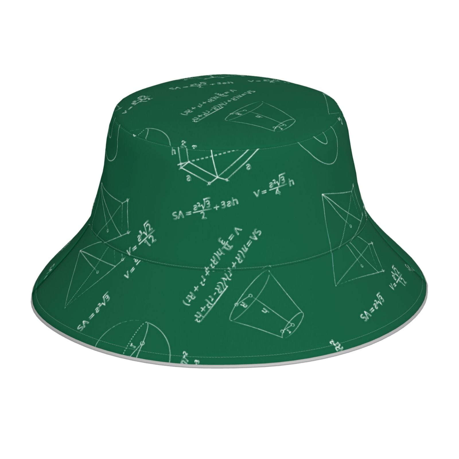 Bucket Hats for Men Woman - green Math equation Print Reversible Reflective-Brim Beach Bucket ...