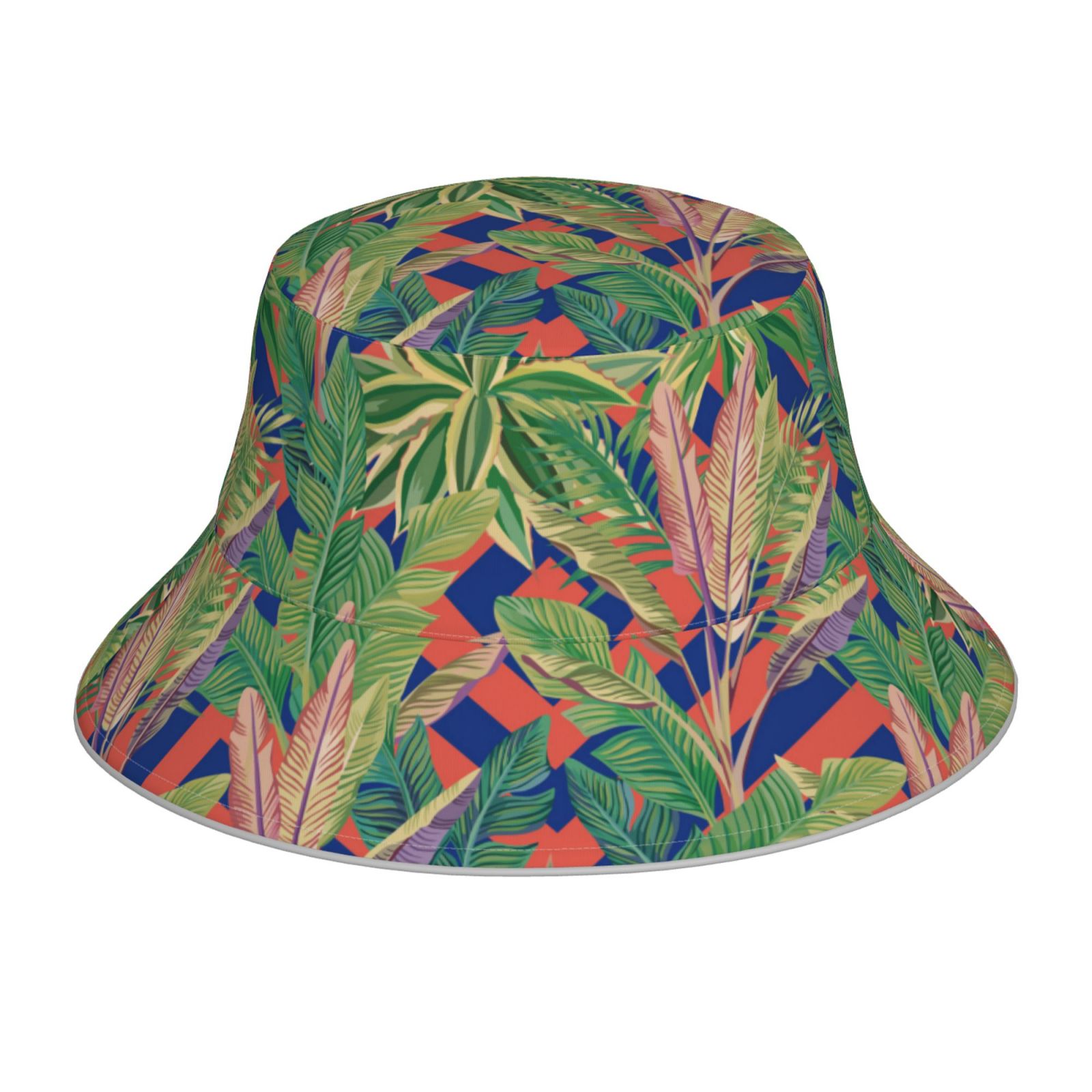 Bucket Hats for Men Woman - green plants Reversible Reflective-Brim ...