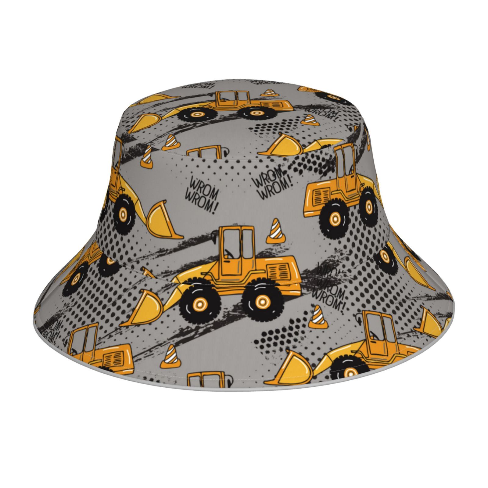 Bucket Hats for Men Woman - retro excavator a Reversible Reflective ...