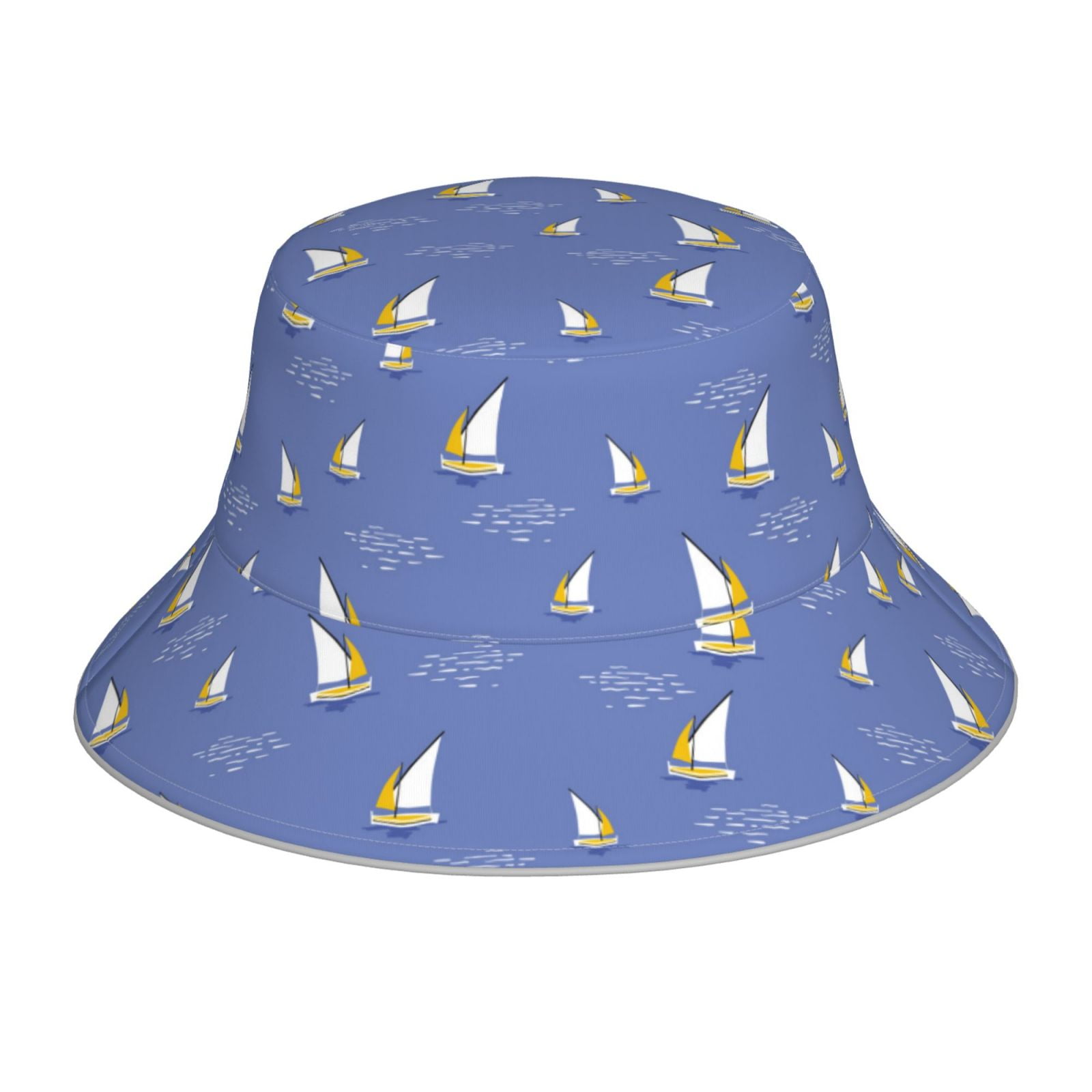 Bucket Hats for Men Woman - sailing yachts ocean waves Reversible ...