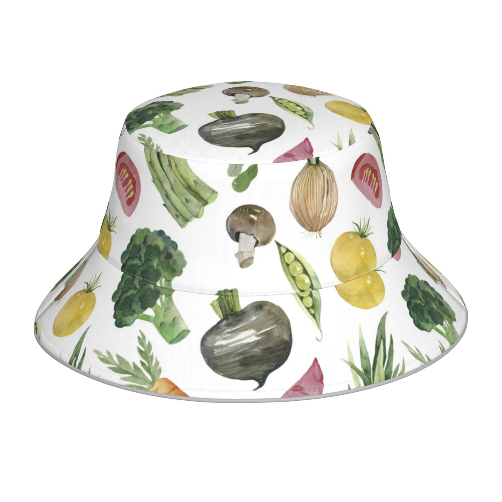 Bucket Hats for Men Woman - vegetable Asparagus Print Reversible ...