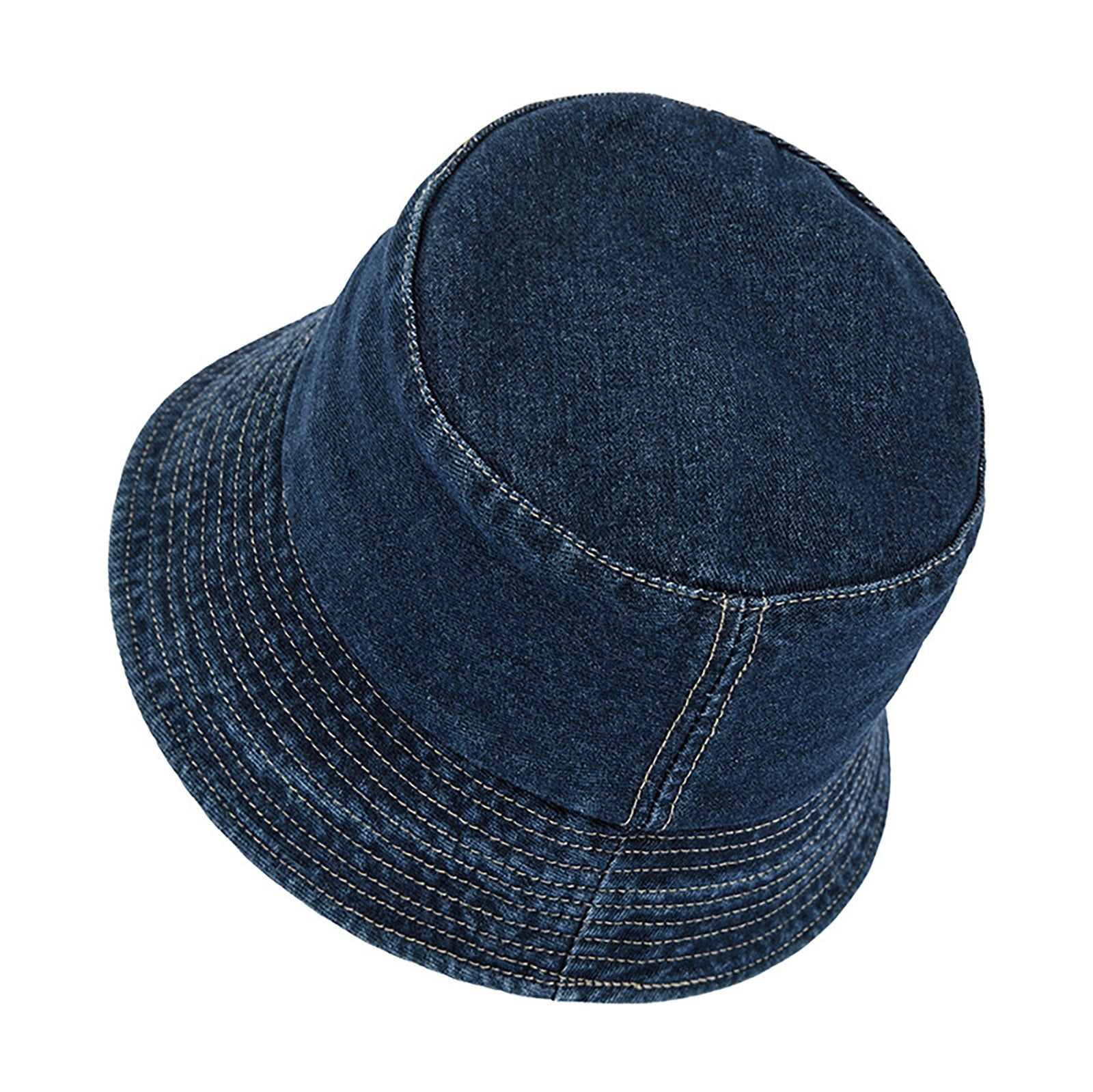 Bucket Hats Unisex Bucket Washed Jean Denim Bucket Cap Adjustable Sun ...