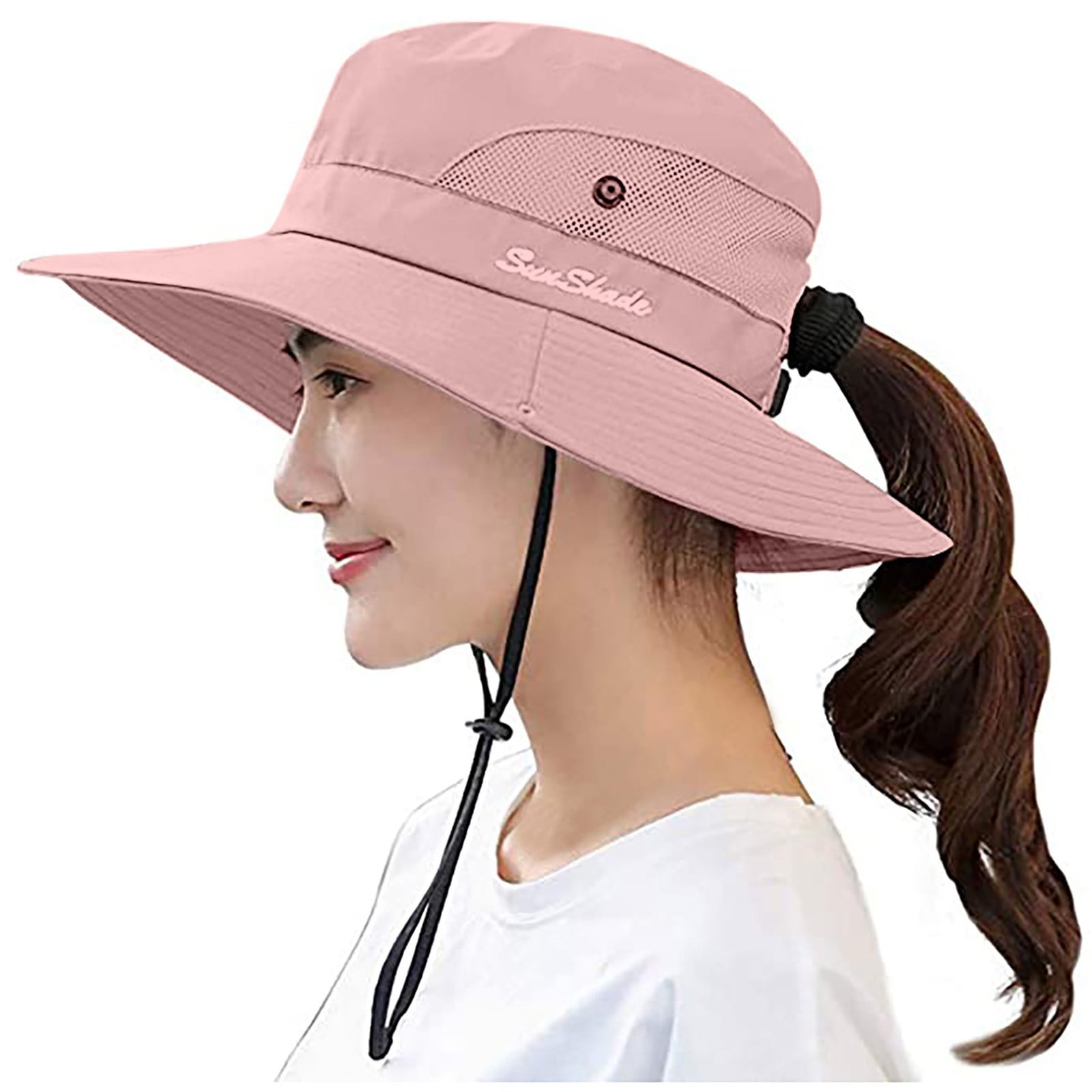 Bucket Hats for Men Travel Hat Sun Protection Adjustable Drawstring Hat ...