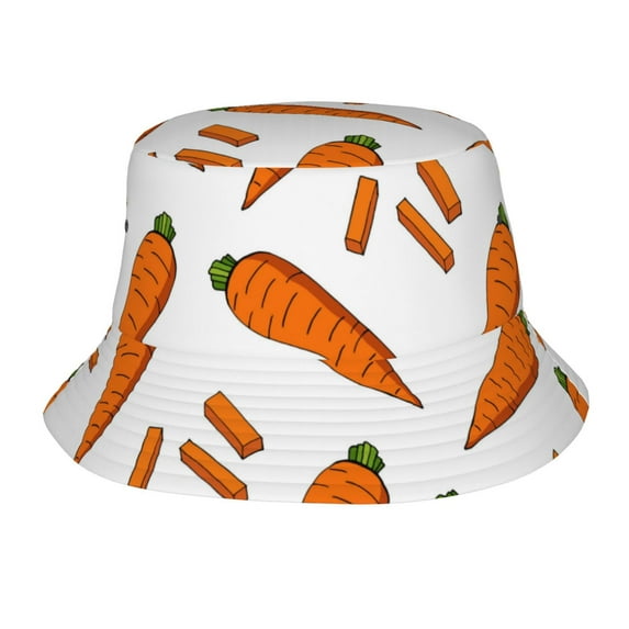 Bucket Hats for Men Women - Carrot sticks Pattern Casual Sun Hat for ...