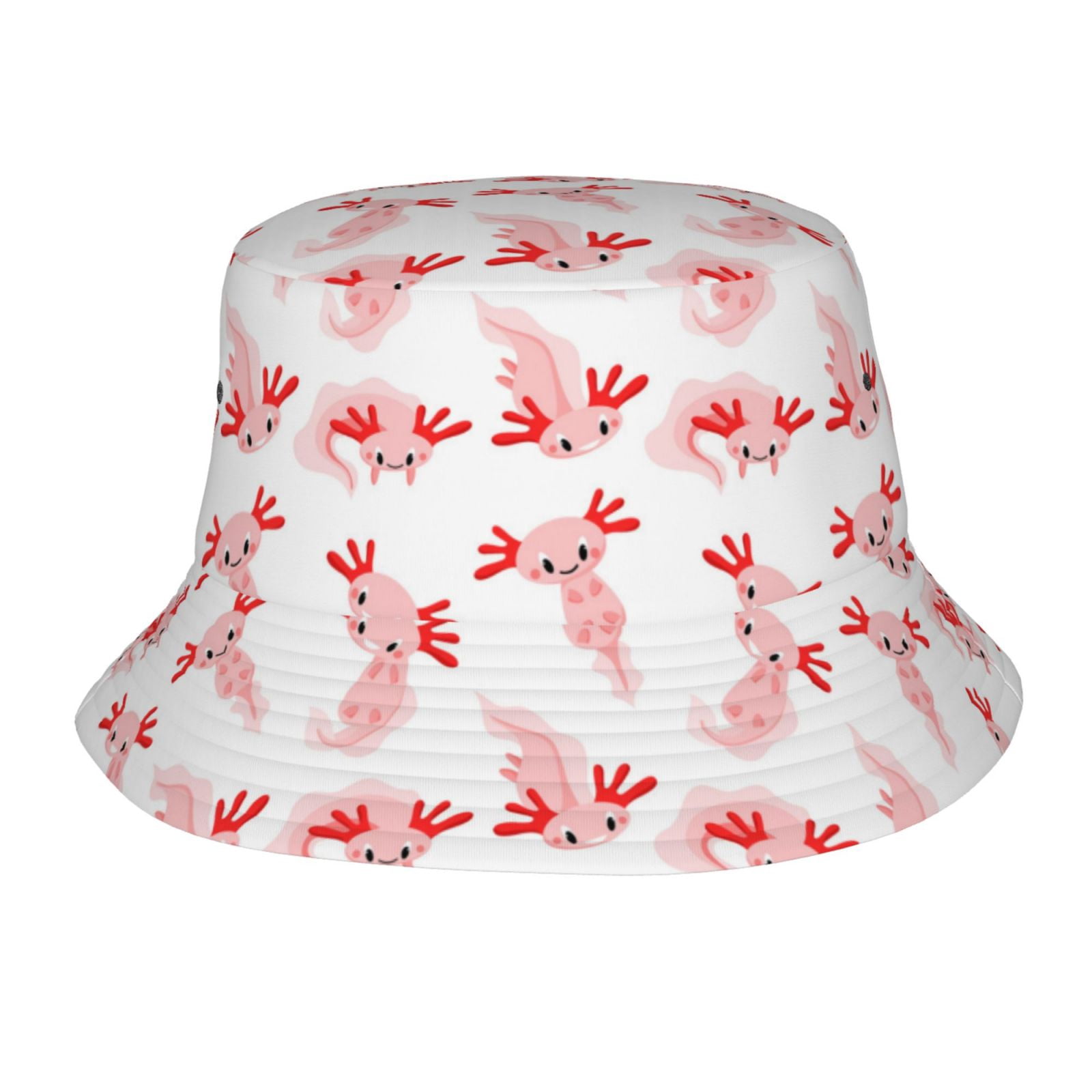 Bucket Hats for Men Women - Cartoon Cute Axolotl Pink_B Casual Sun Hat ...