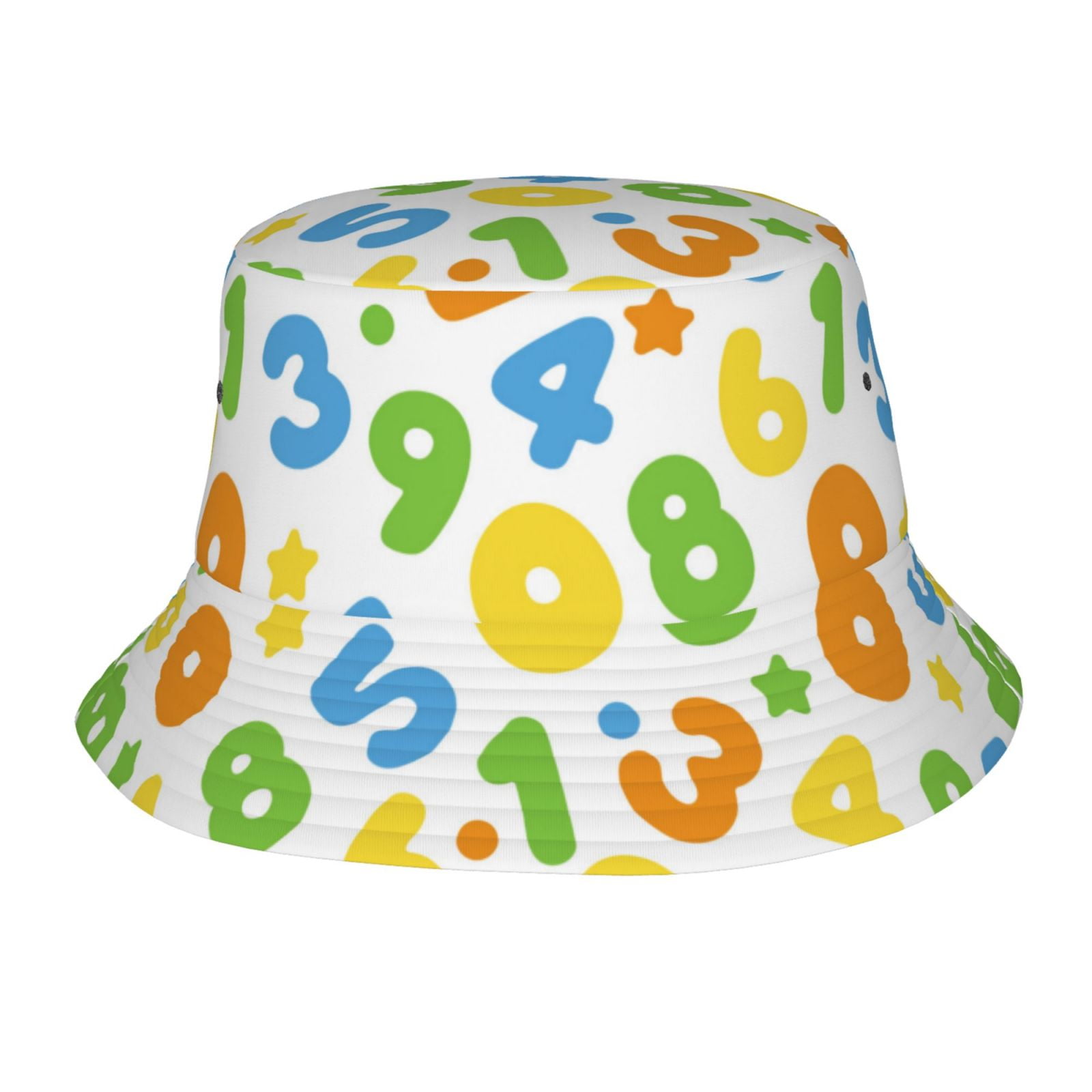 Bucket Hats for Men Women - Colorful math number print Casual Sun Hat ...