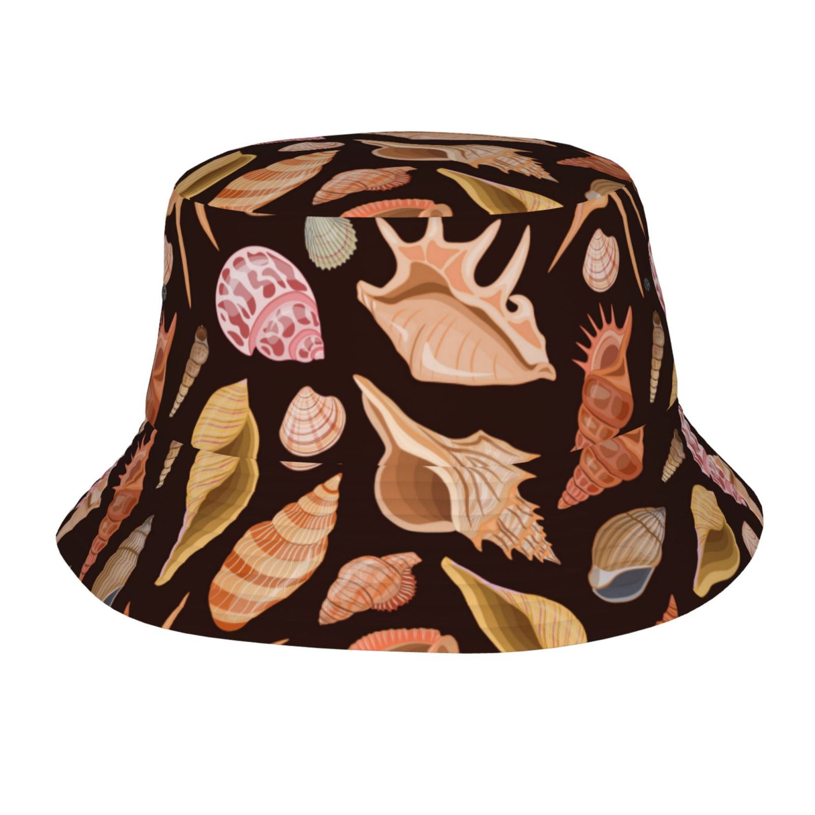 Bucket Hats for Men Women - Conch Shells Print No.9071 Casual Sun Hat ...
