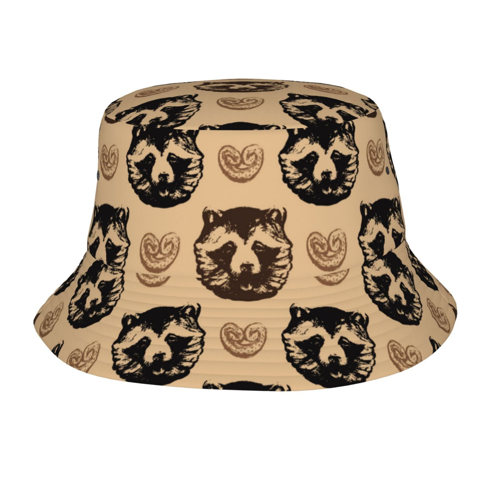 Bucket Hats for Men Women - Cute Raccoon Love Casual Sun Hat for Beach ...