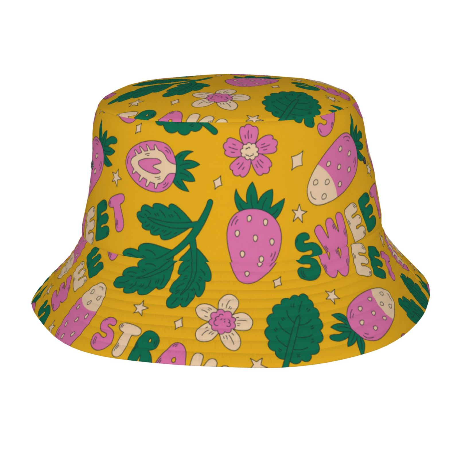 Bucket Hats for Men Women - Cute Strawberry Carrot Vegetable Casual Sun ...