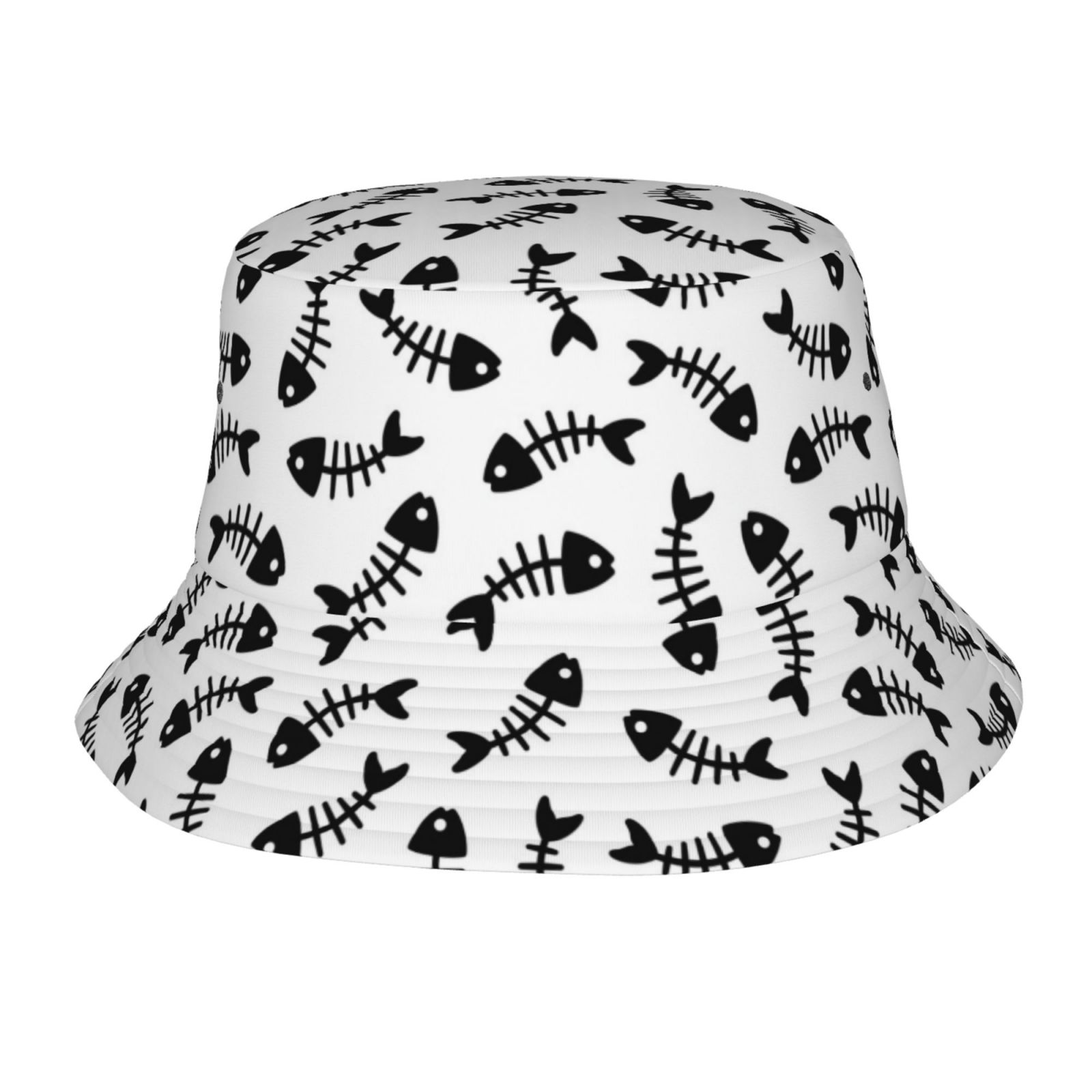 Bucket Hats for Men Women - Fish Bone Casual Sun Hat for Beach, Travel ...