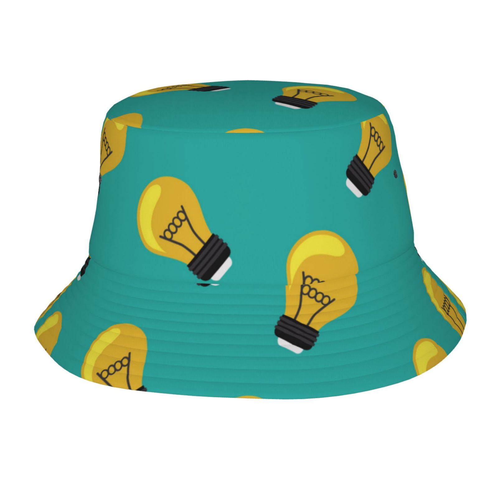 Bucket Hats for Men Women - Light Bulb Pattern modern Casual Sun Hat ...