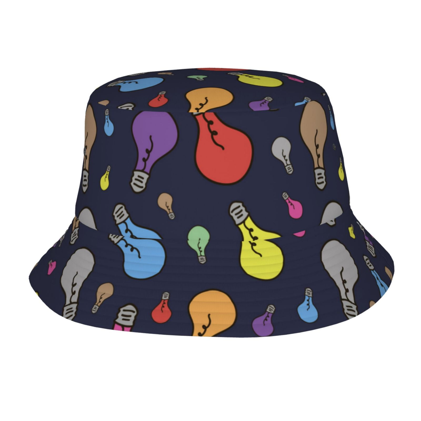 Bucket Hats for Men Women - Light Bulb colorful Casual Sun Hat for ...