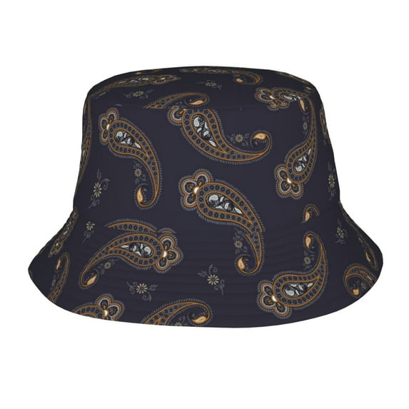 Bucket Hats for Men Women - Paisley Pattern No.90126 Casual Sun Hat for ...