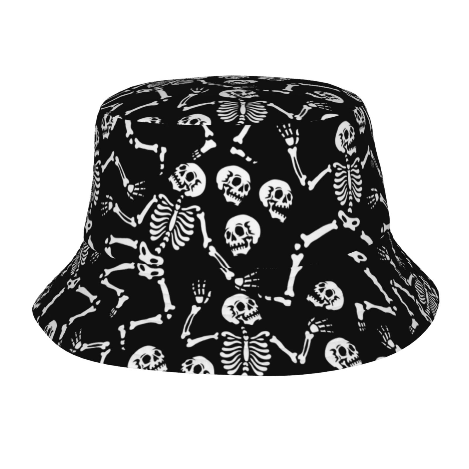 Bucket Hats for Men Women - Skeletons Dancing Casual Sun Hat for Beach ...