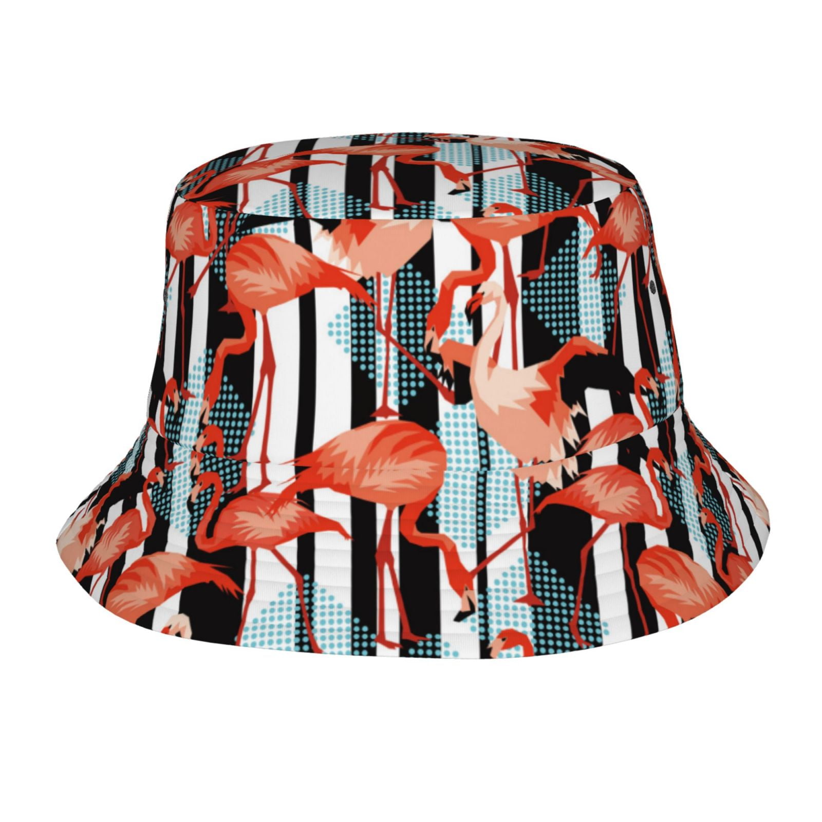 Bucket Hats for Men Women - cool flamingo Casual Sun Hat for Beach ...