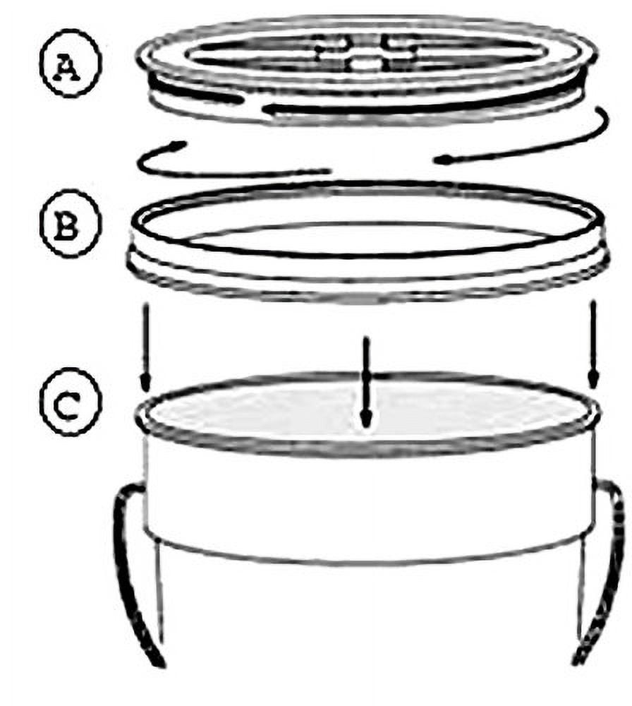 Bucket Kit, 3.5 Gallon Bucket with Black Seal Screw-on threaded lid ...