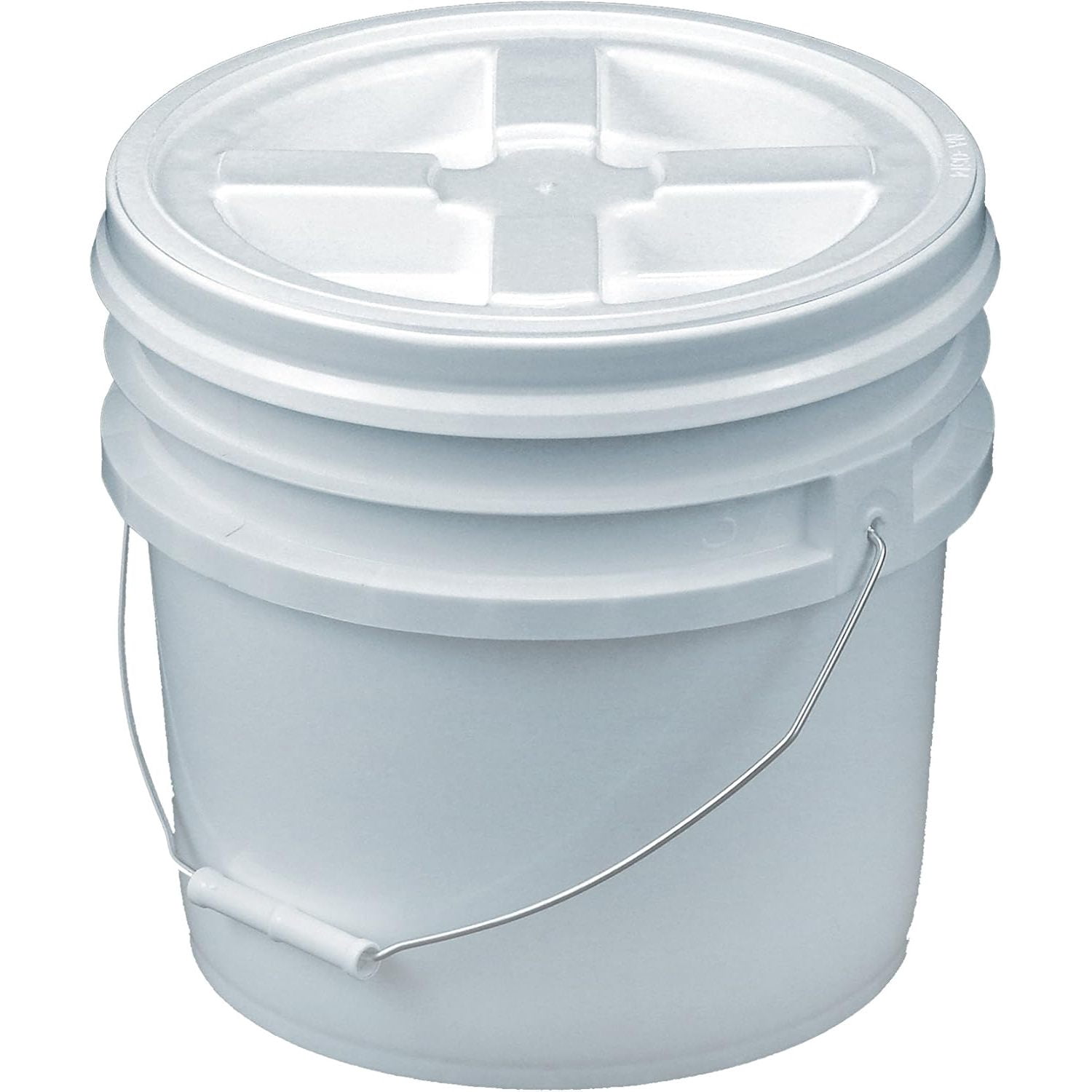 Bucket Kit, 3.5 Gallon Bucket with White Gamma Seal Screw-on threaded ...