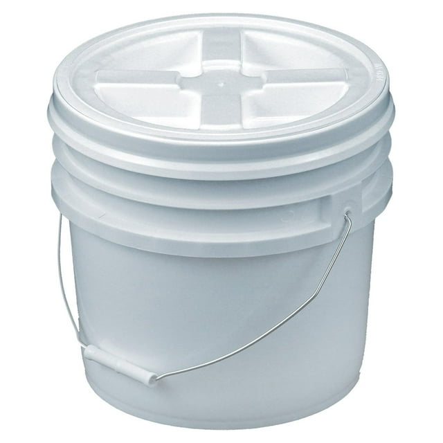 Bucket Kit, 3.5 Gallon Bucket with White Gamma Seal Screw-on threaded lid - Walmart.com