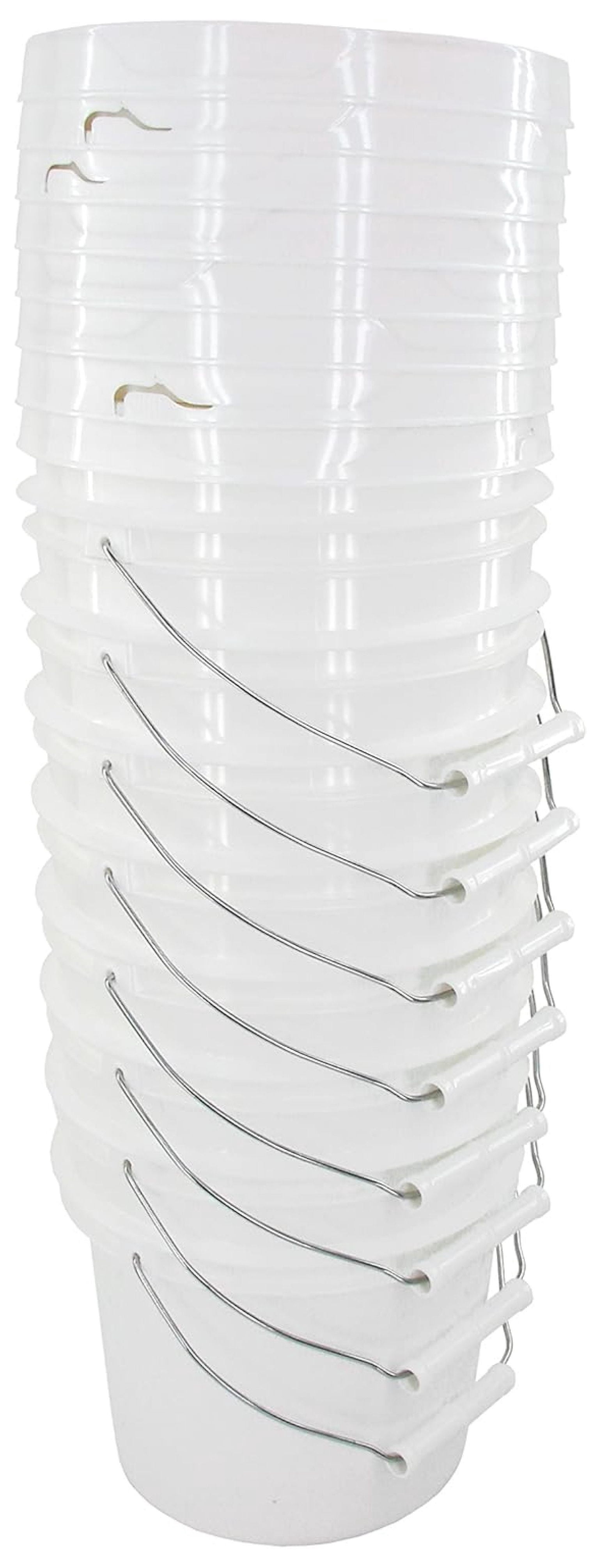 Bucket Kit, Eight 1 Gallon Buckets with White Snap-on Lids - Walmart.com