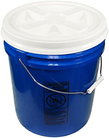Bucket Kit, One Blue 5 Gallon Bucket 90 mil with White Gamma Seal Lid ...