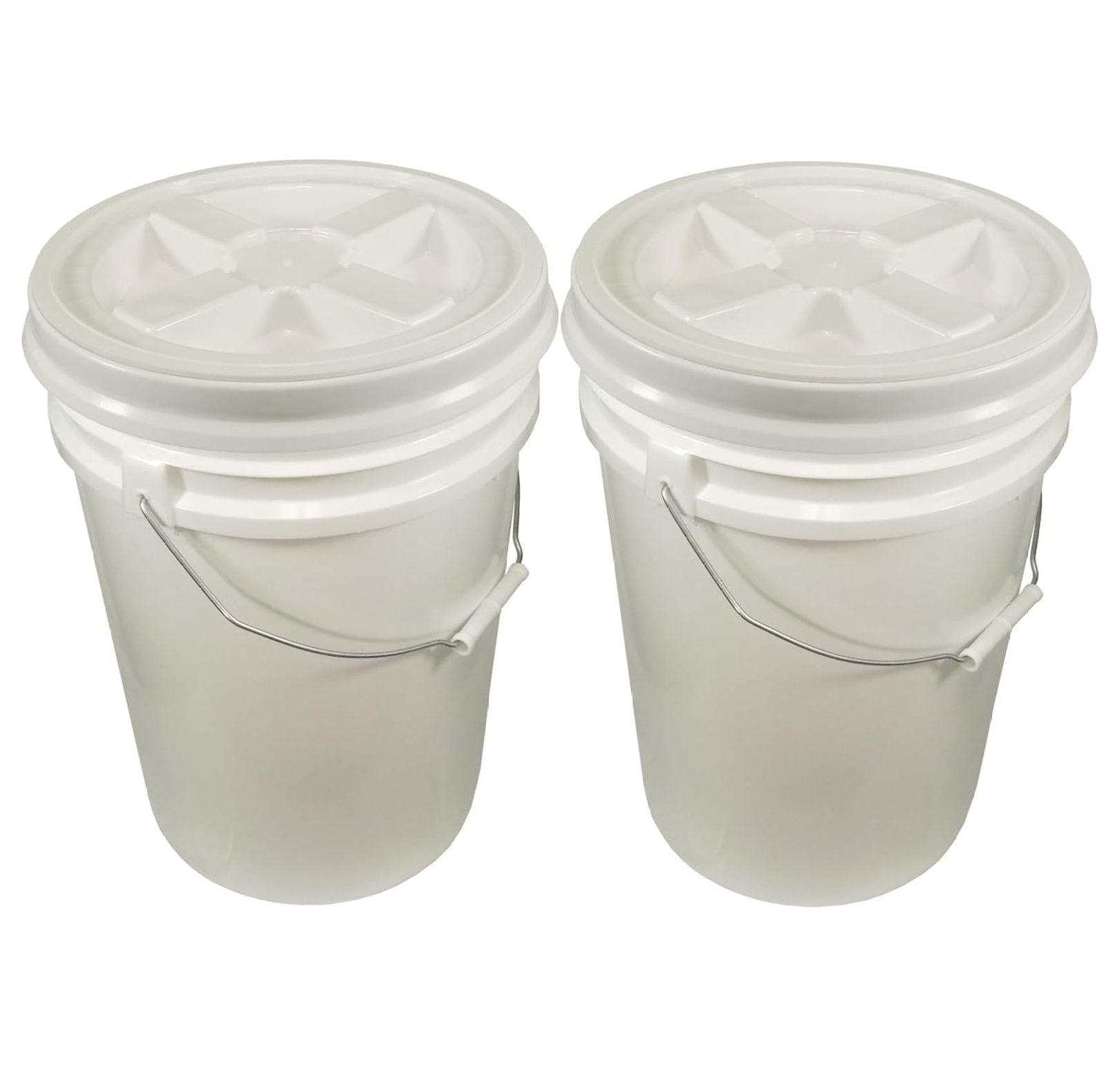 Bucket Kit, Two White 6-Gallon Buckets with White Gamma Seal Lids ...