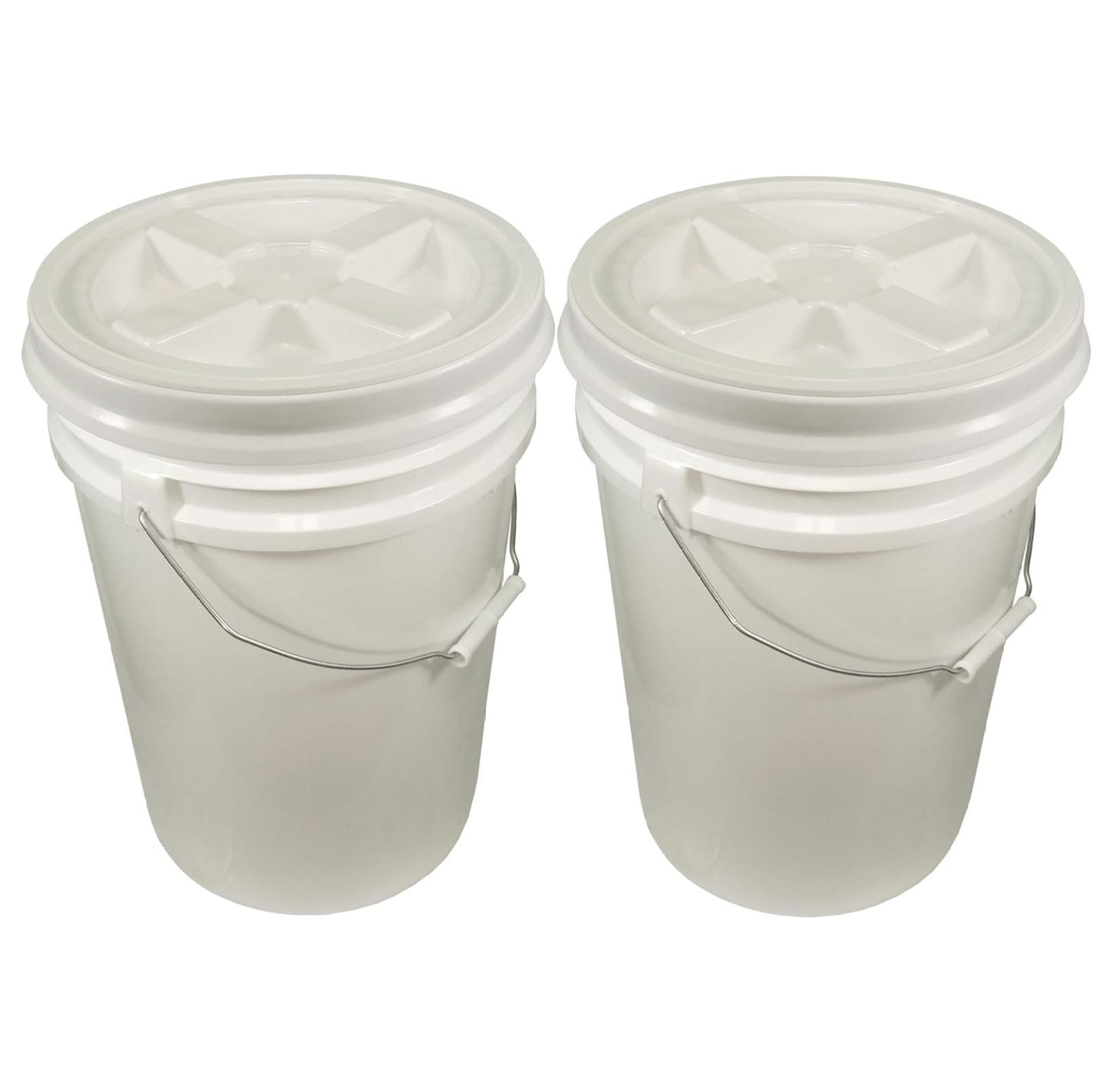 Bucket Kit, Two White 6-Gallon Buckets with White Gamma Seal Lids ...