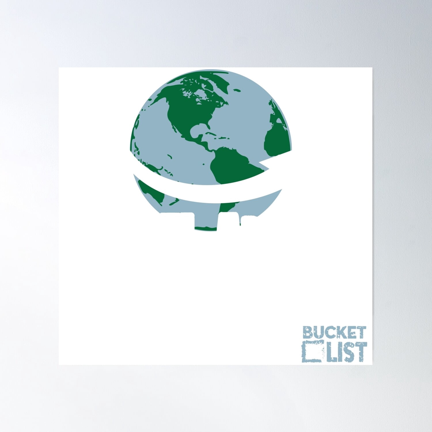 Bucket List Traveling Around The World Poster Wall Art, Modern Wall ...