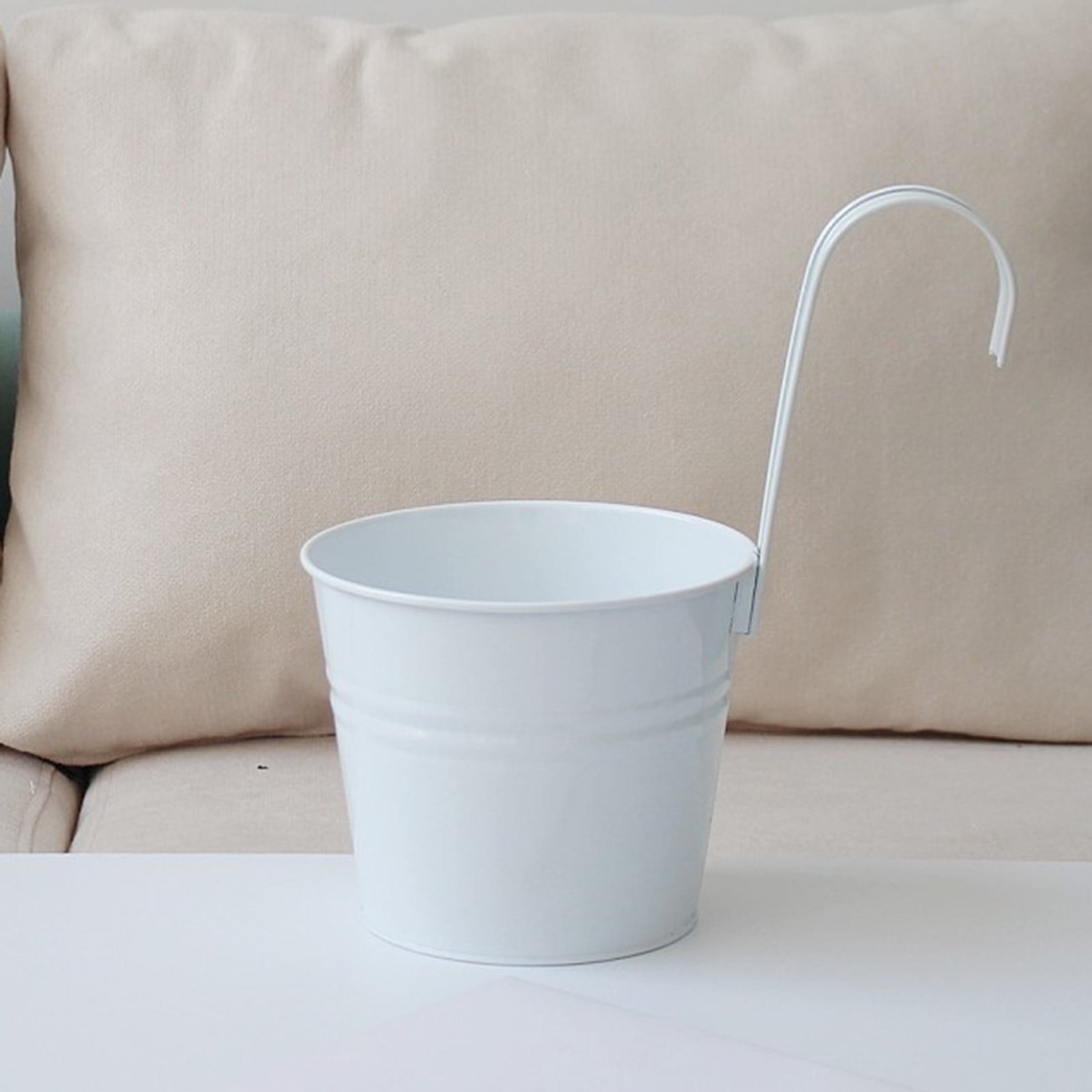 Bucket Planter Detachable Hook Planter Metal Hanging Basin Hanging ...