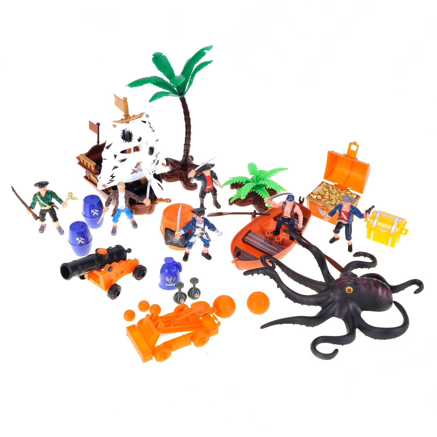 Bucket of Pirate Action Figures Playset - Walmart.com