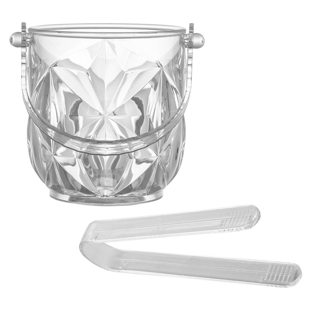 Bucket with Handle and Tong Portable Basket for Bar Parties Buffet ...