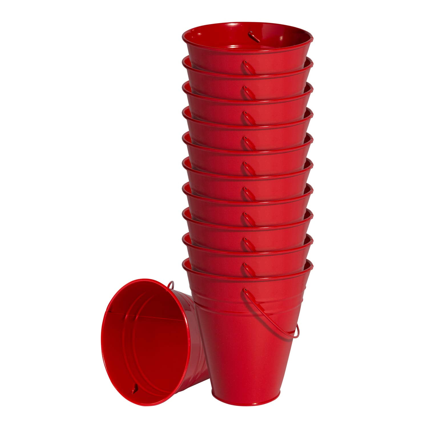 Buckets Large Galvanized - 12 PCS (Red) - Walmart.com