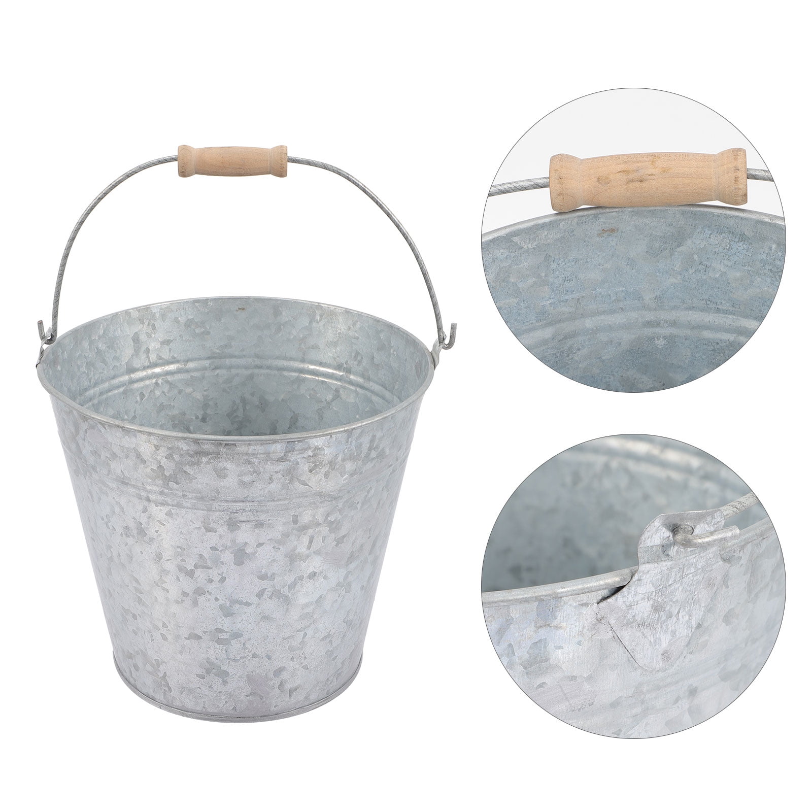 Buckets With Handles,Farmhouse Flower Bucket Decorative Rustic Dried ...