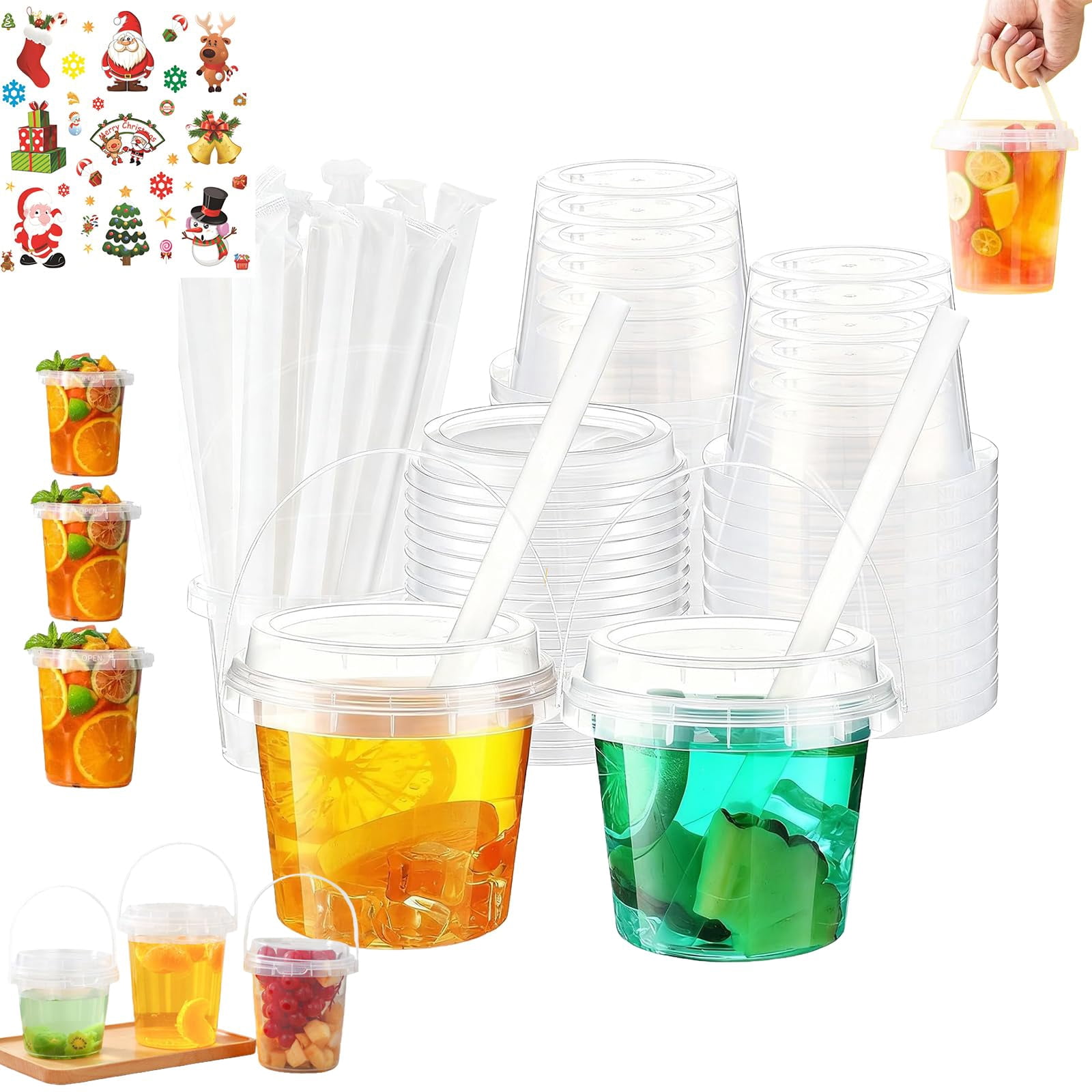 Buckets With Lids And Straw, Mini Drink Buckets with Lids and Straws ...