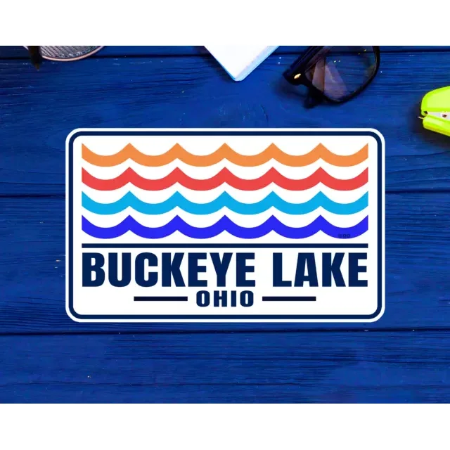 Buckeye Lake Ohio Sticker Decal Laptop Bumper Sticker Oh Indoor Outdoor ...