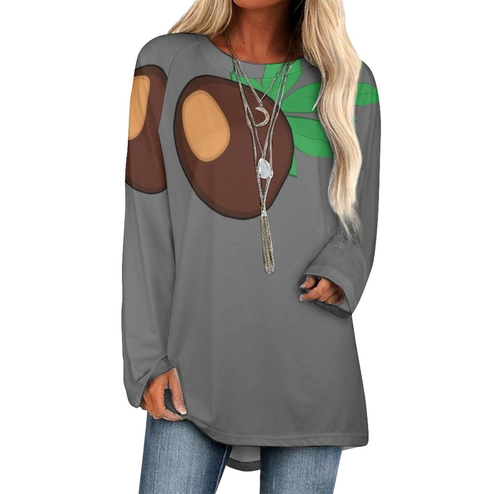 Buckeye With Leaf Ruffle Short Sleeve T-Shirt Women'S T-Shirts Tee ...