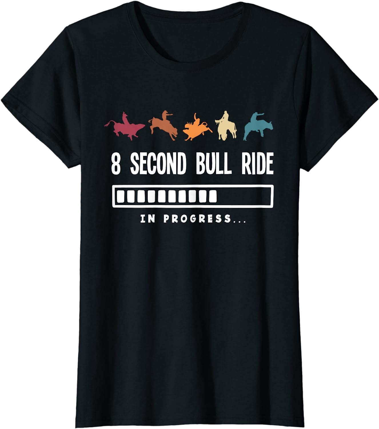 Bucking Bull Riding Rodeo Rider 8 Second Bull Ride T-Shirt - Walmart.com