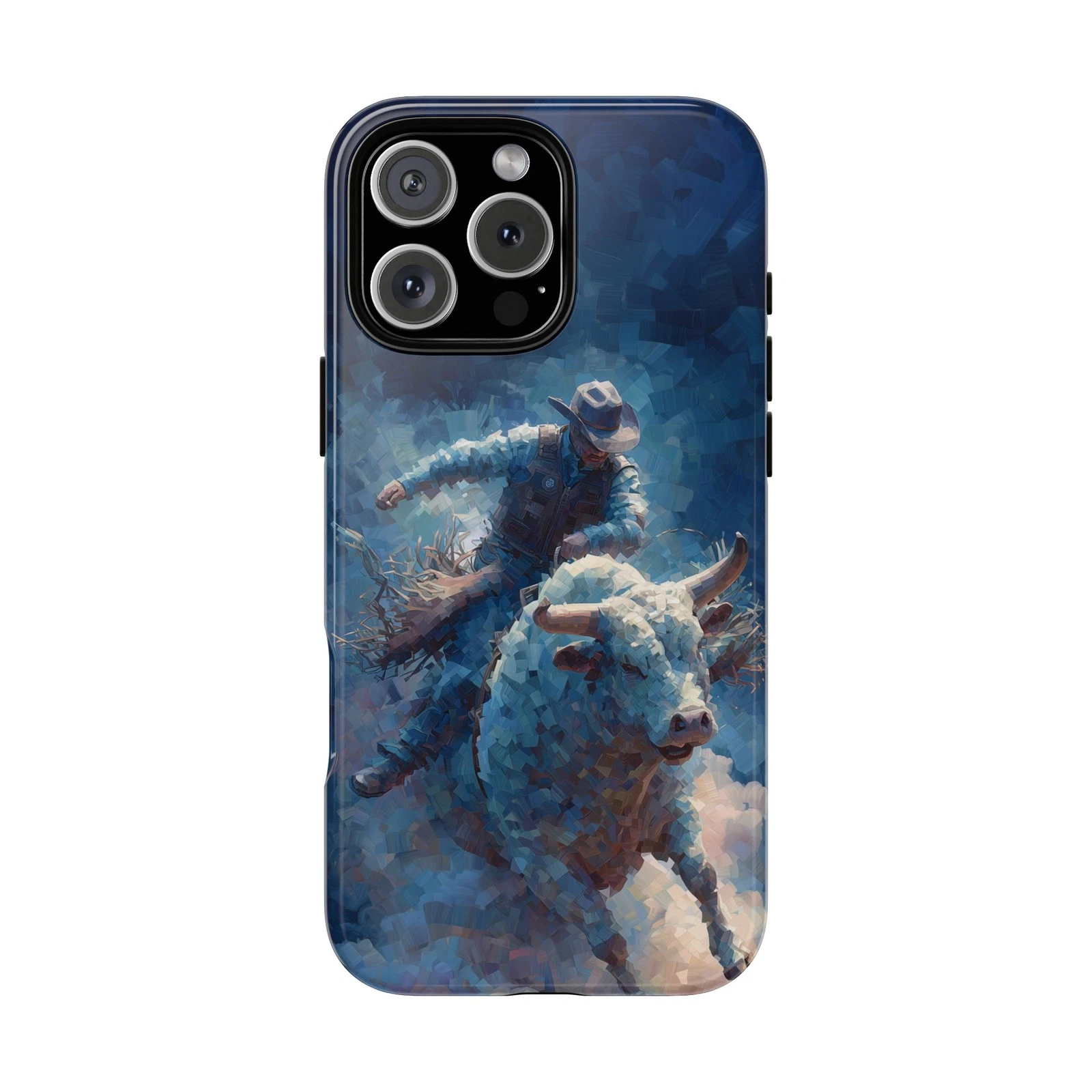 Bucking Bull Rodeo Cowboy Action Phone Case for iPhone 17 through 11 ...