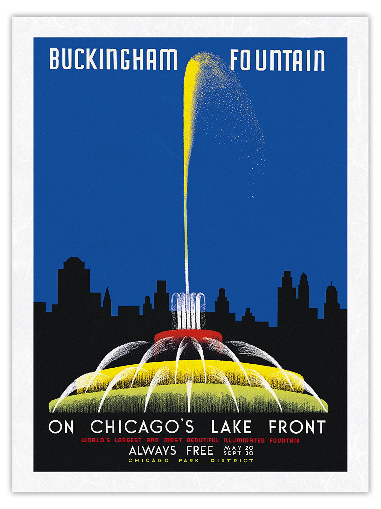 Buckingham Fountain on Chicago’s Lake Front - WPA Federal Art Project ...