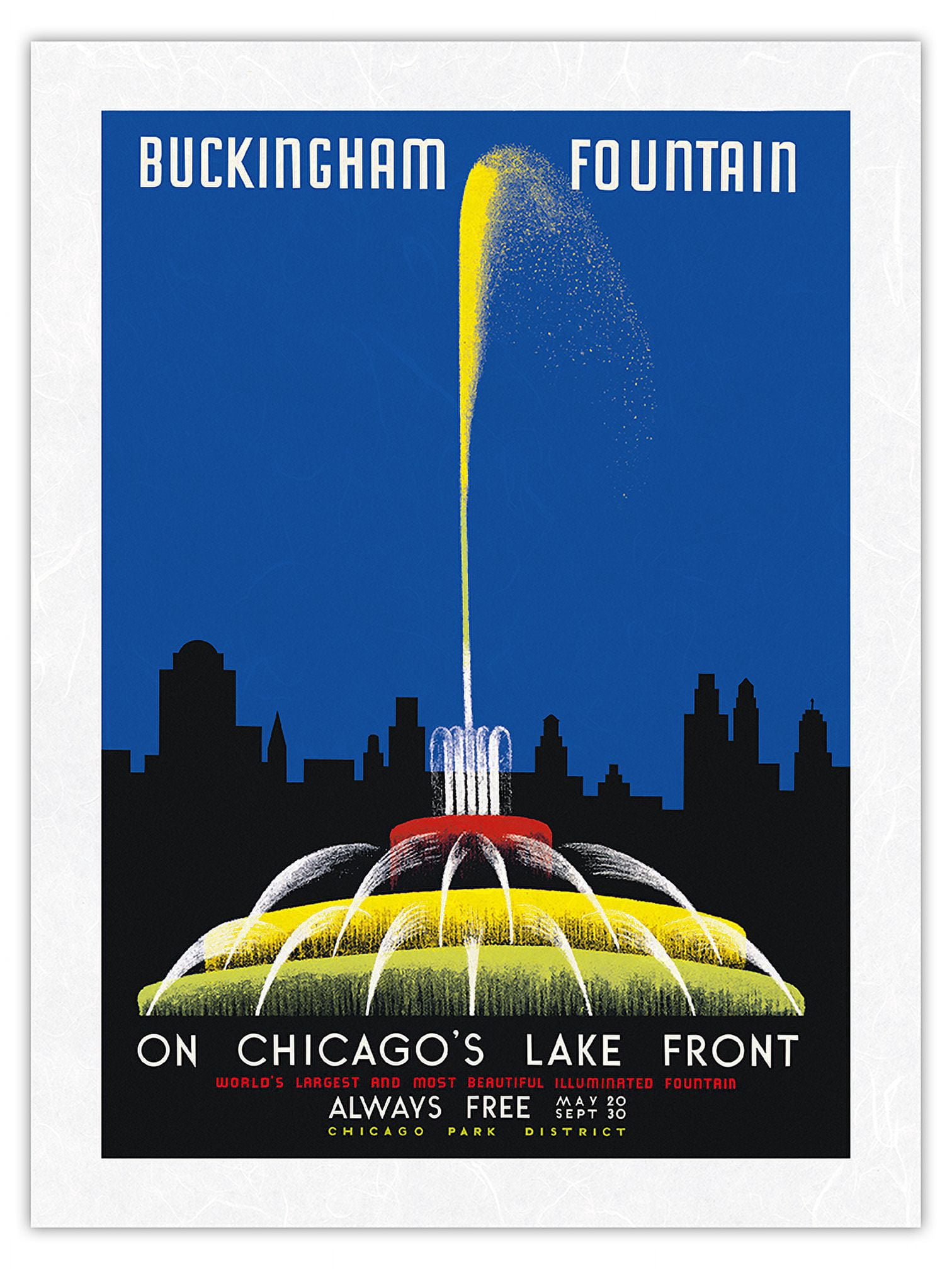 Buckingham Fountain on Chicago’s Lake Front - WPA Federal Art Project ...