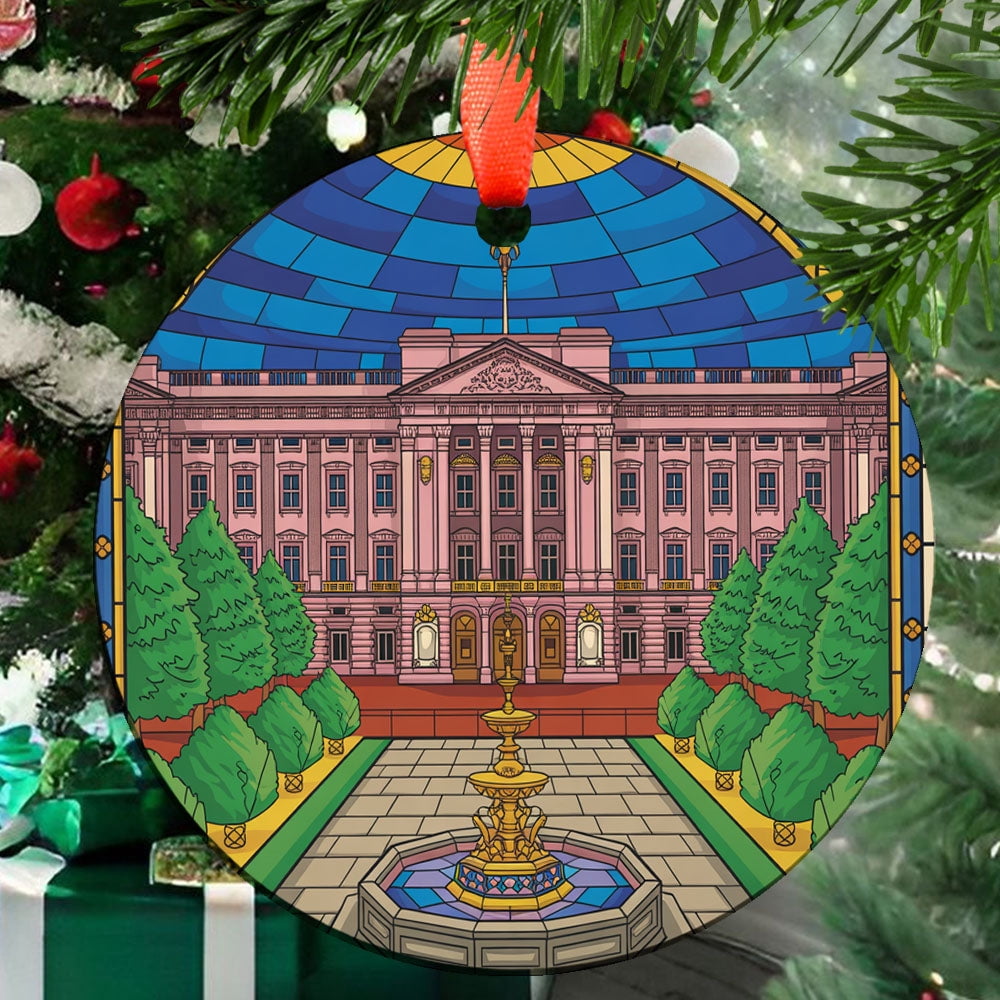 Buckingham Palace Ornament 2025, Travel Landmark Christmas Decoration ...