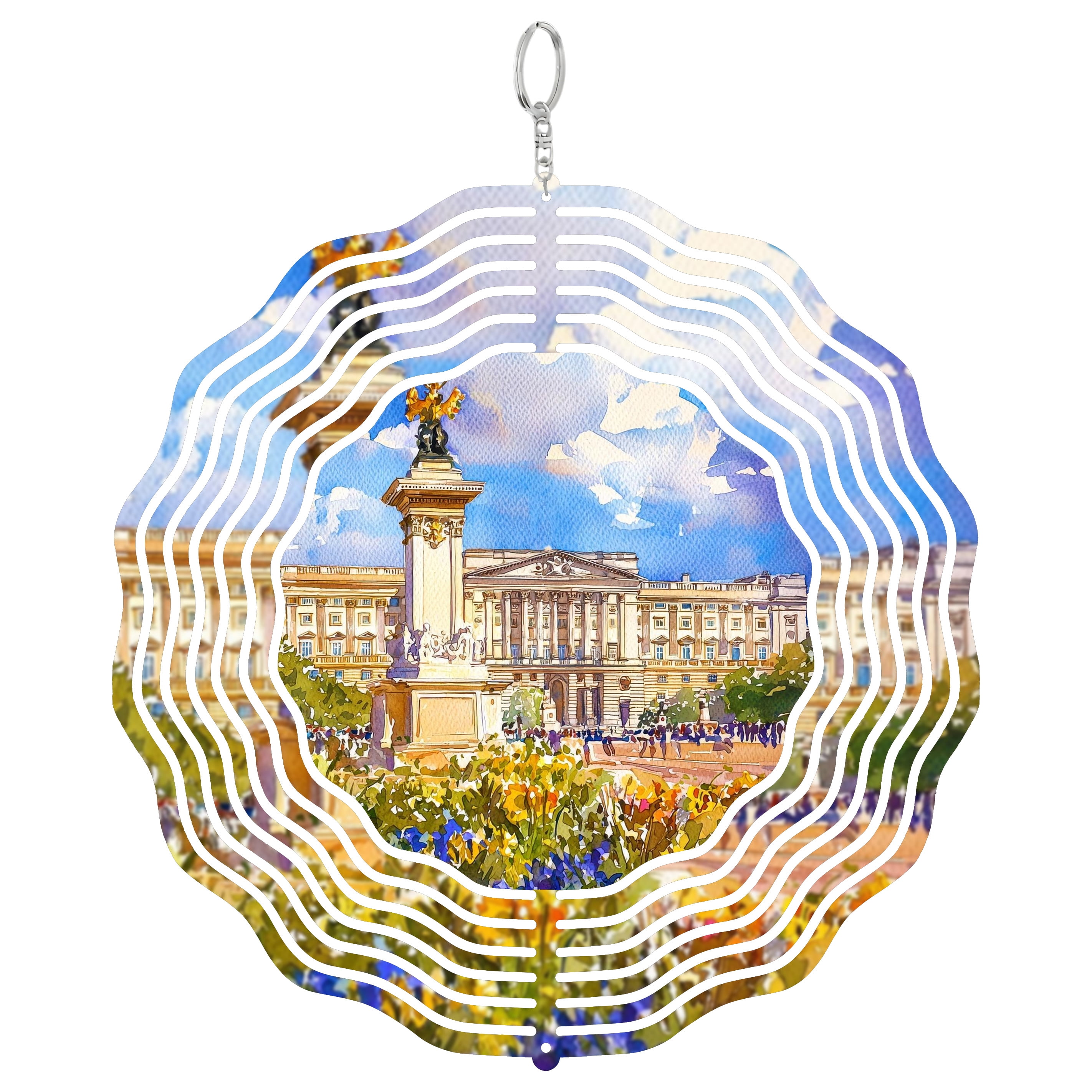 Buckingham Palace Wind Spinner, 3D Kinetic Royal Garden Art Outdoor ...